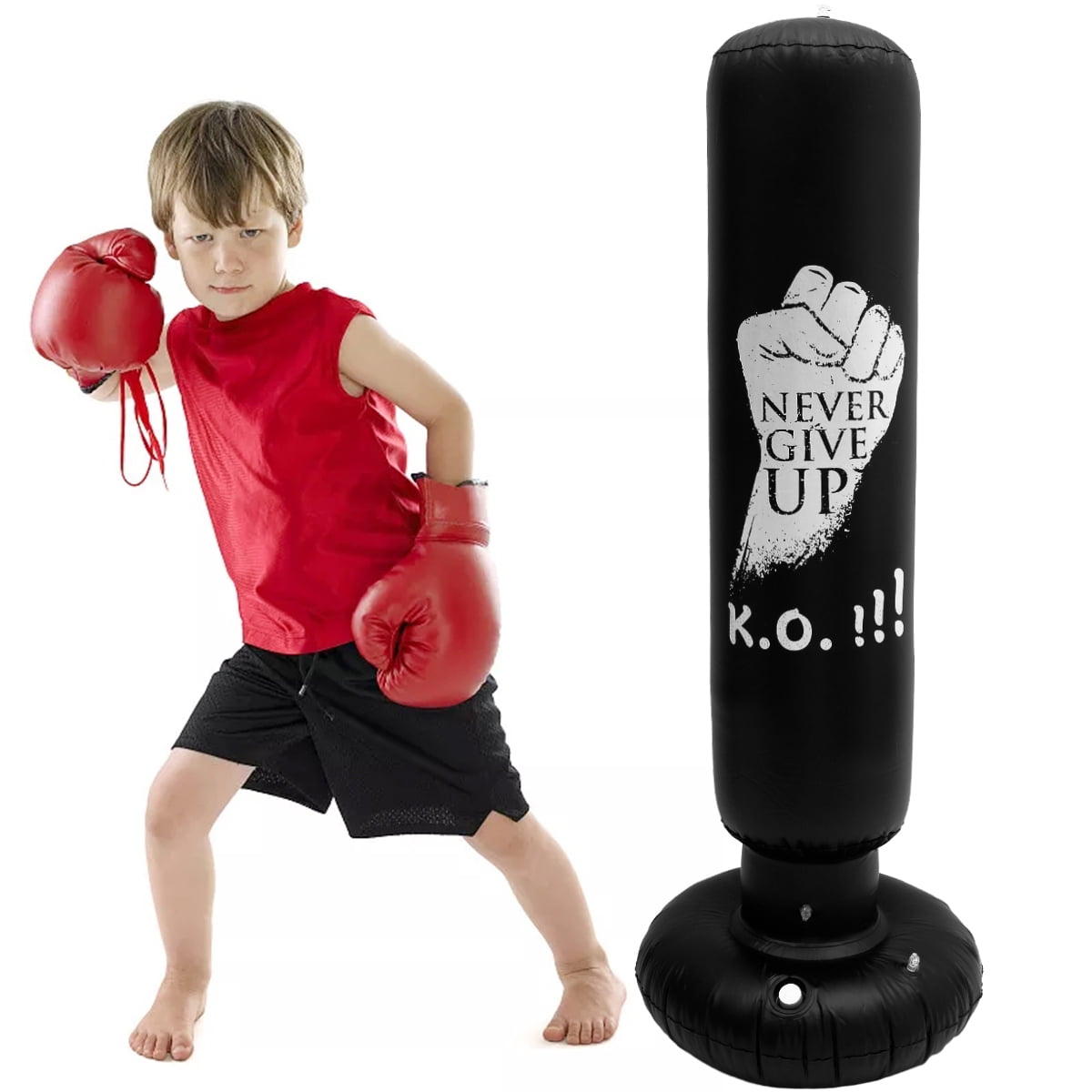 BUTORY 63 Inflatable Kids Punching Bag Thicken Weighted Training ...