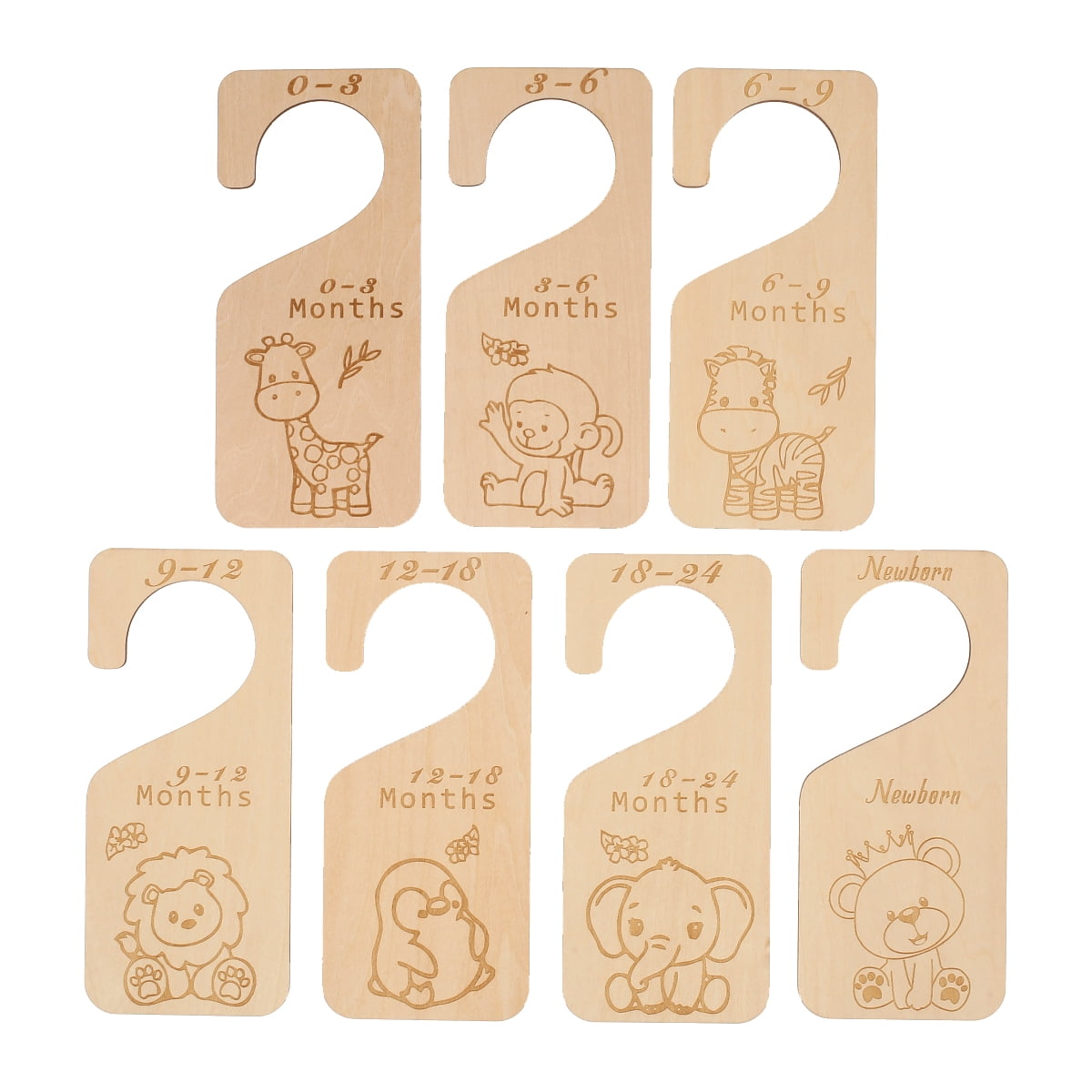BUTORY 7Pcs Baby Closet Dividers for Clothes Adorable Nursery Decor ...