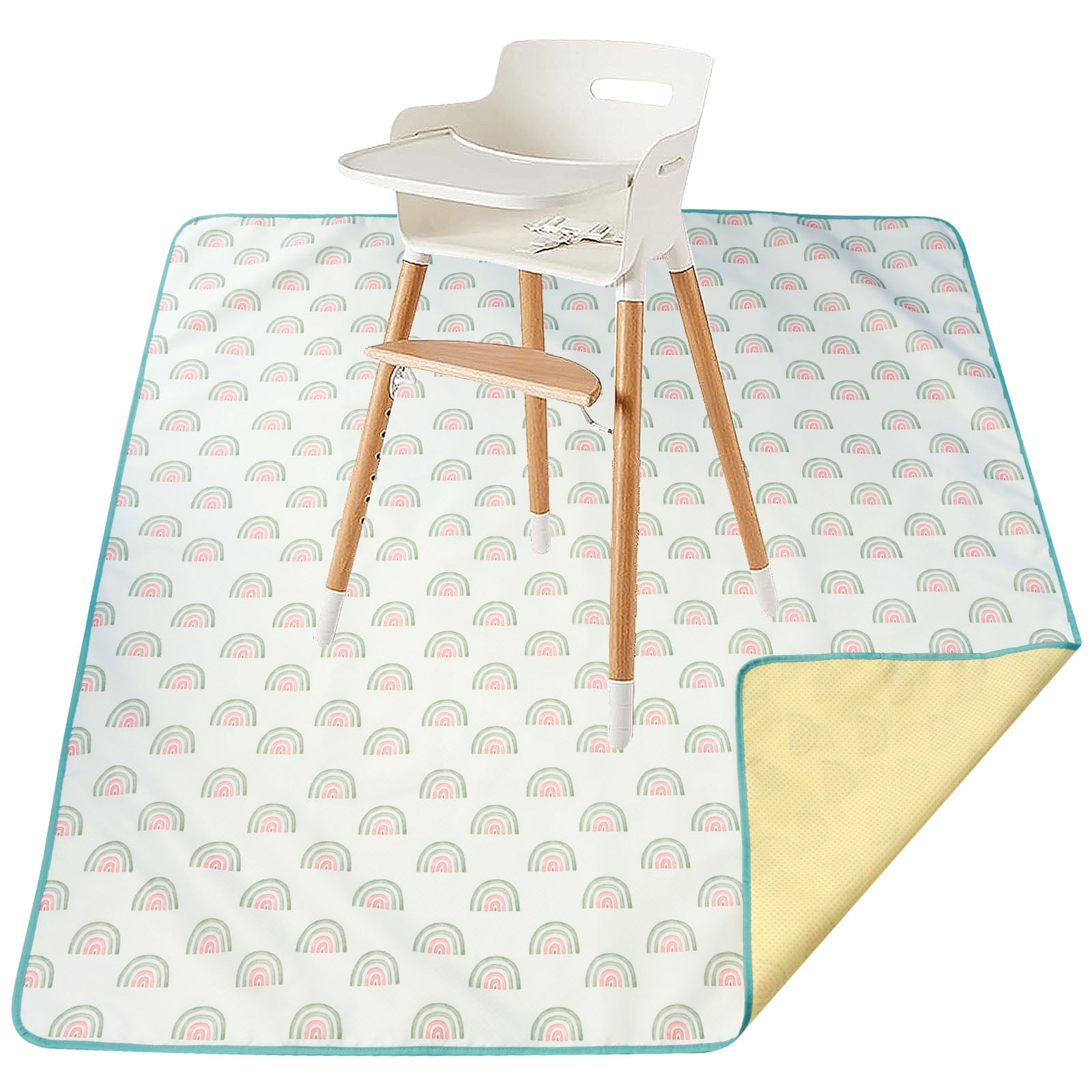BUTORY Baby Dining Chair Mat Anti Slip Splash High Chair Mat Waterproof ...