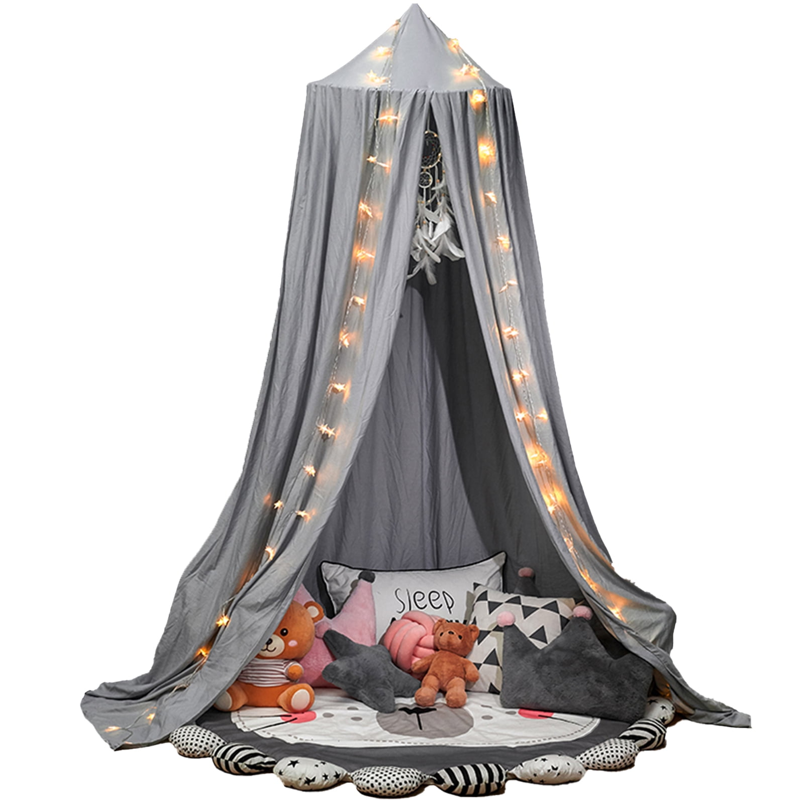 BUTORY Bed Canopy for Kids Soft Breathable Bed Curtain Canopy Round ...