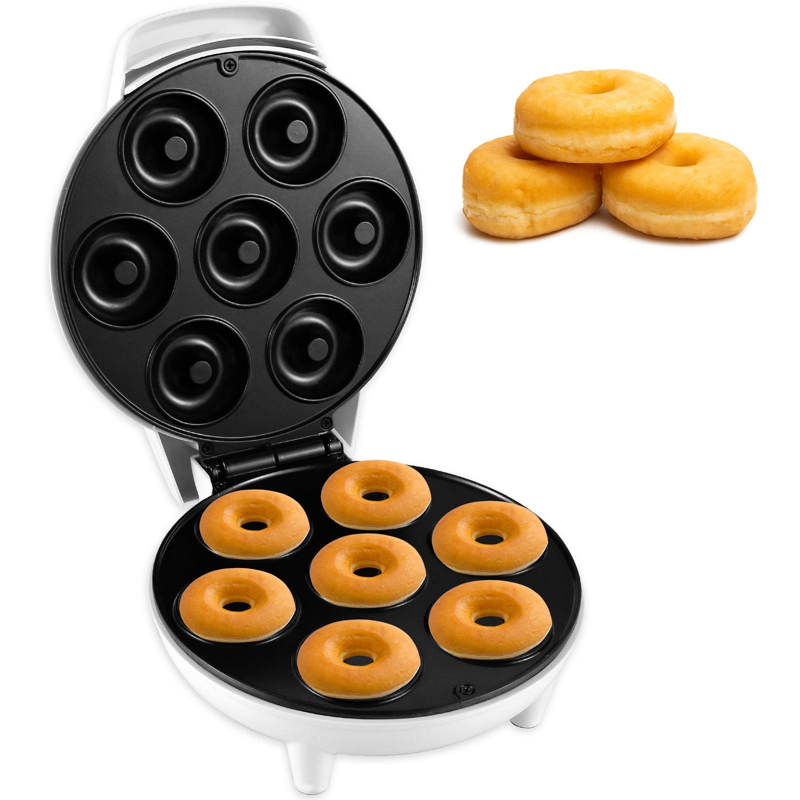 BUTORY Mini Doughnut Maker, 7 Holes, 1200W, Non-Stick, Portable, with ...