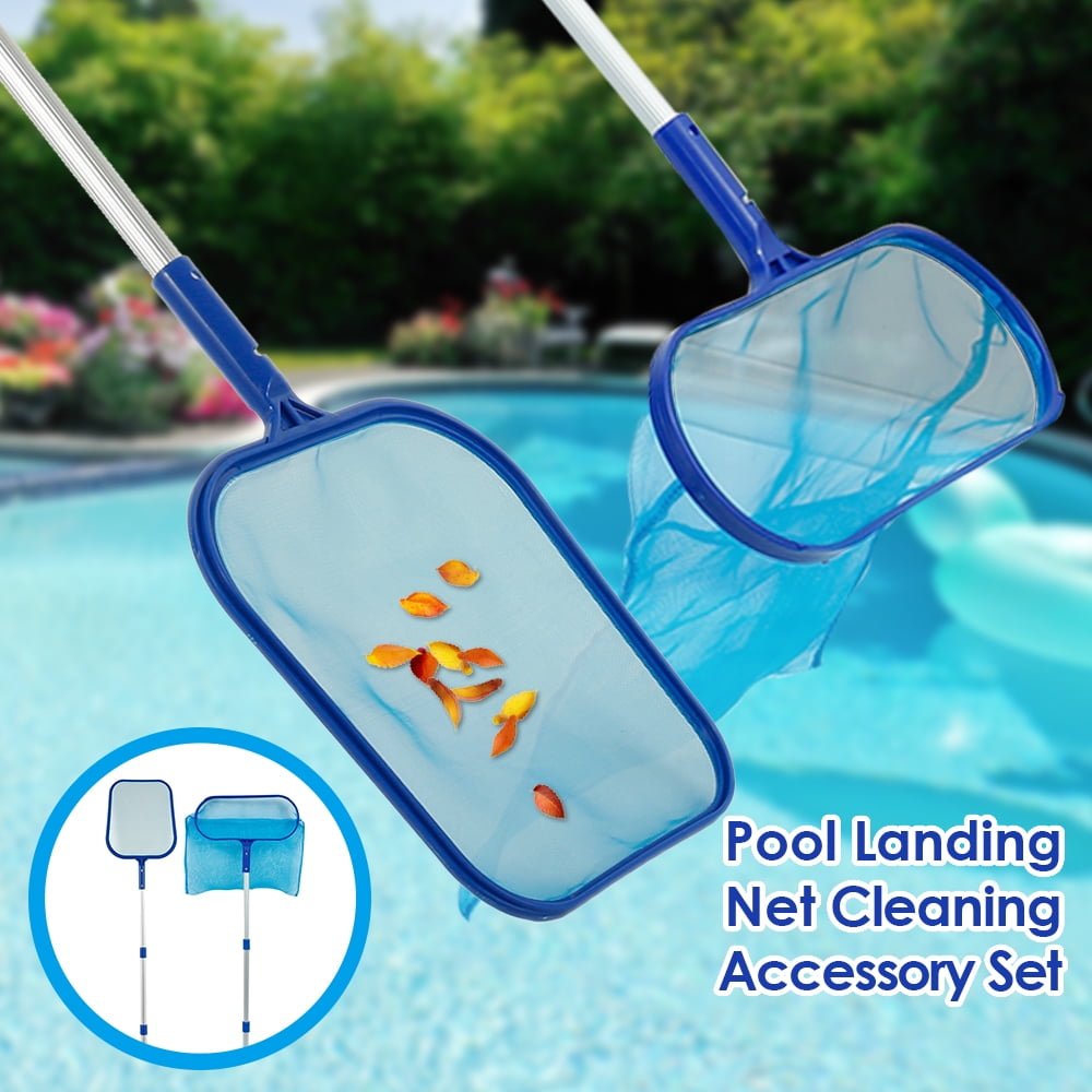 BUTORY Pool Leaf Skimmer Pool Skimmer Net with Pole, Pool Hand Skimmer ...