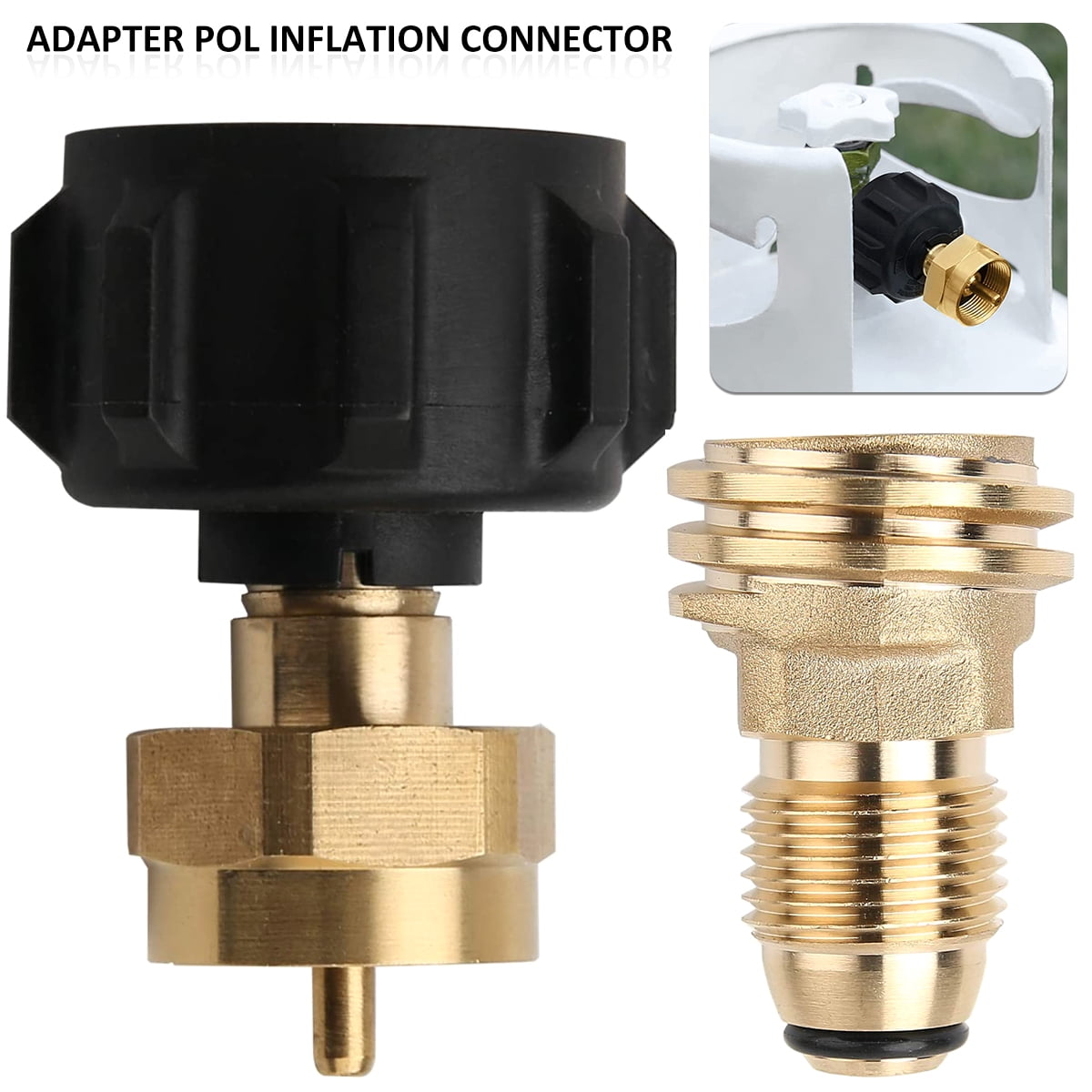 BUTORY Propane Tank Adapter Brass Propane Hose Adapter Universal Fit ...