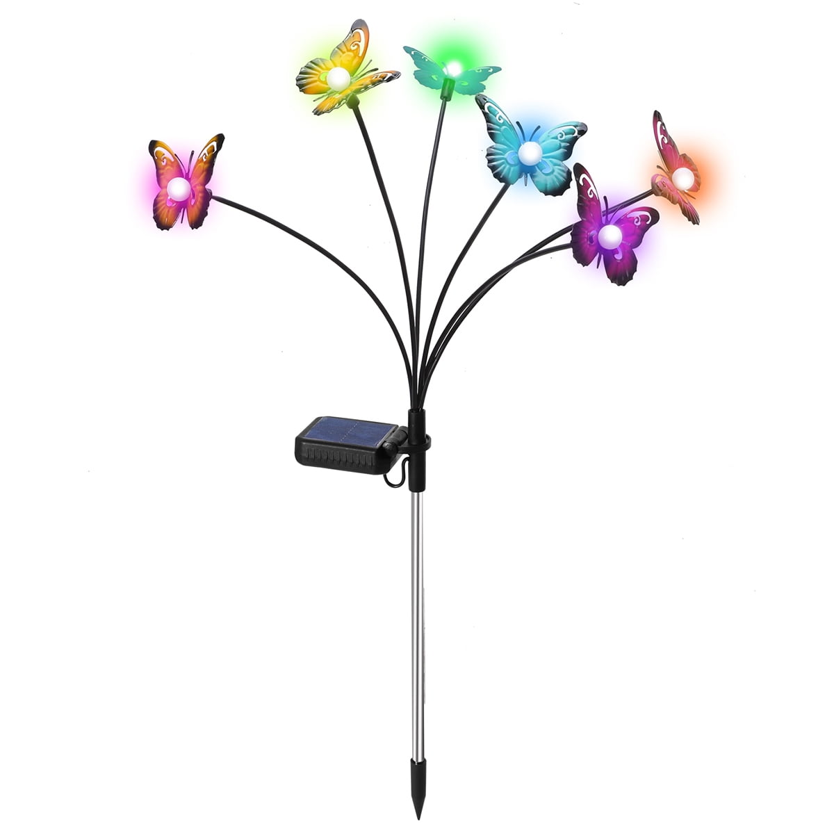 BUTORY Solar Butterfly Decorative Lights,Waterproof Color Changing LED ...