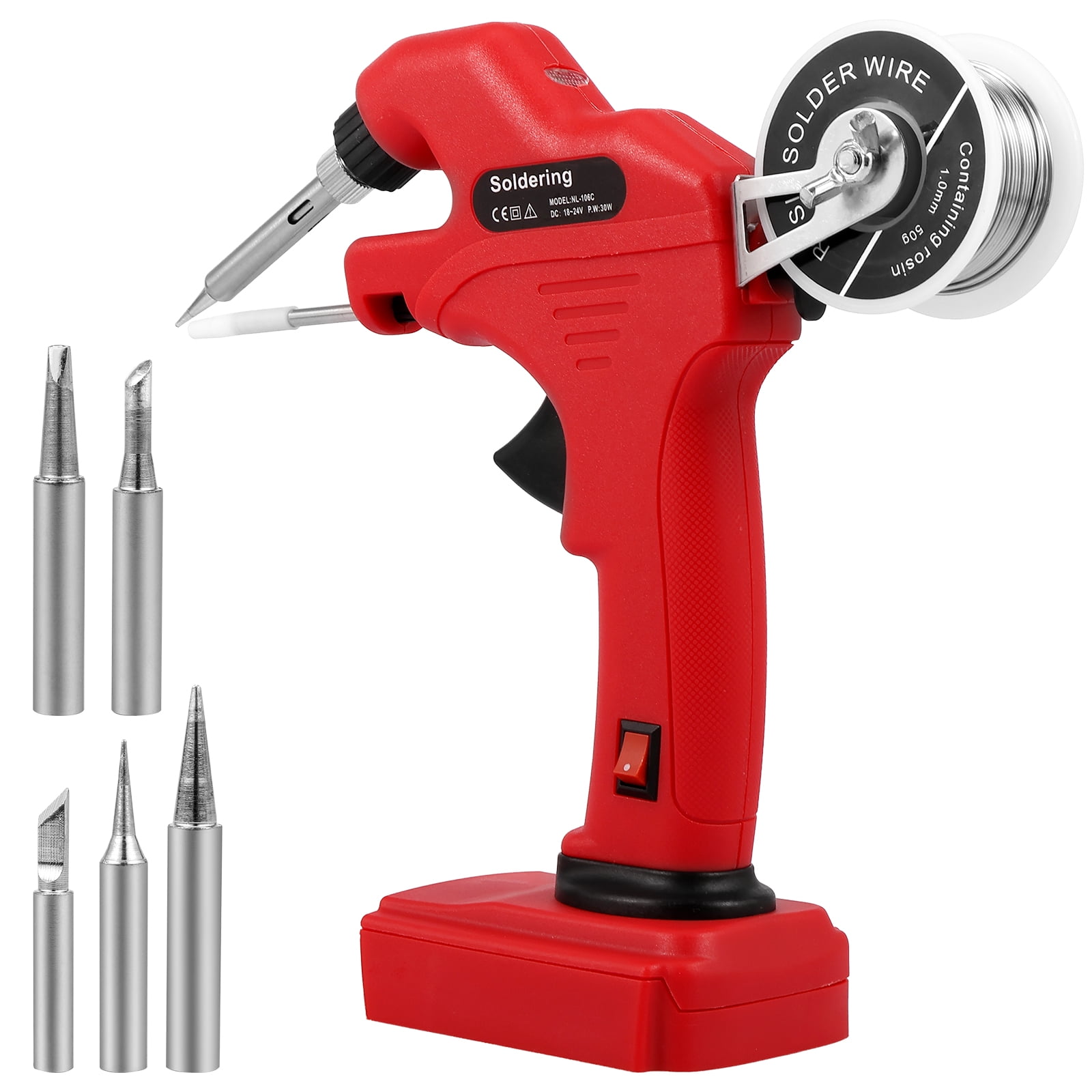 BUTORY Soldering Iron Kit 30W 18-24V 200-480℃ Adjustable Temperature ...