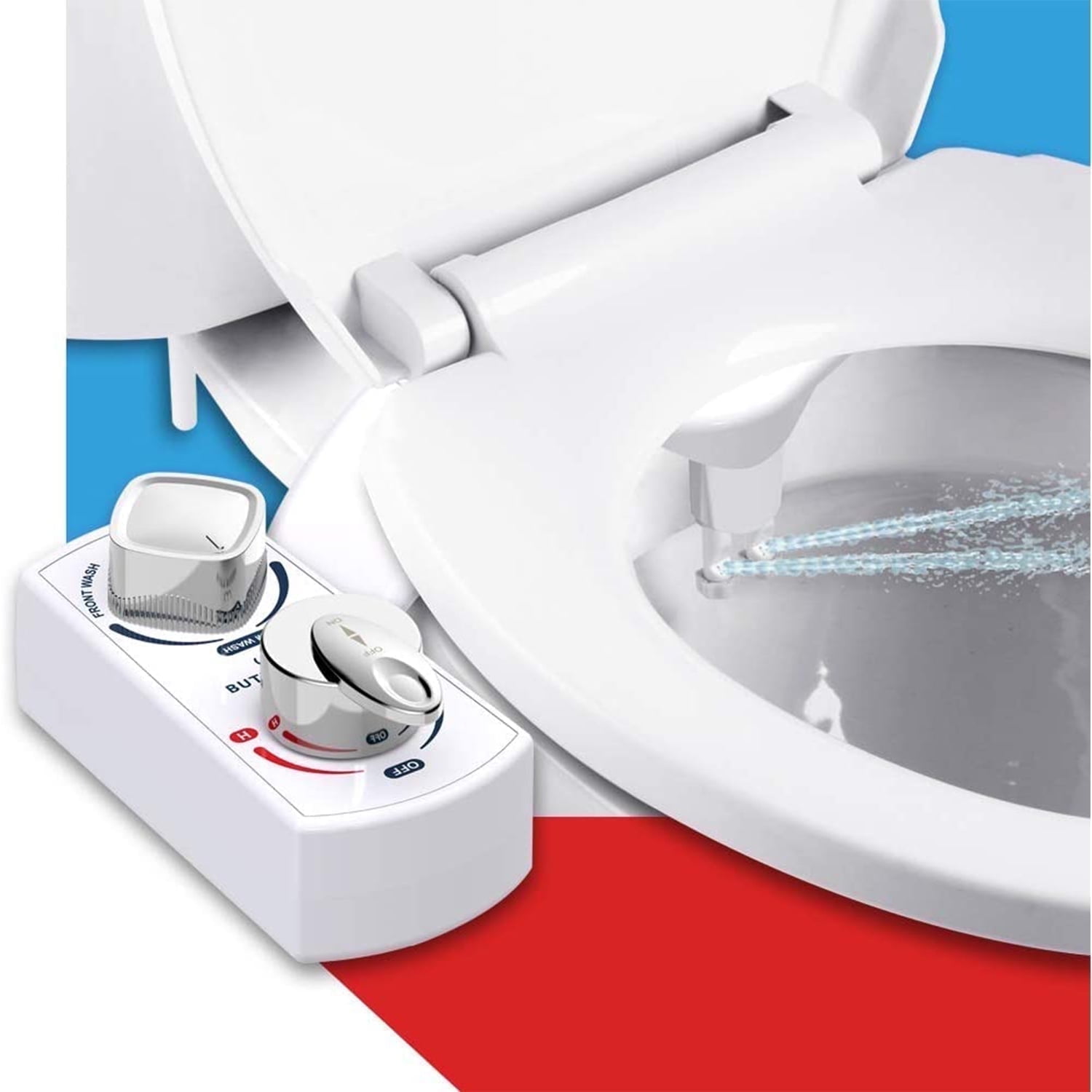 BUTT BUDDY Spa Bidet Toilet Seat Sprayer Attachment, Dual Nozzle, Hot ...