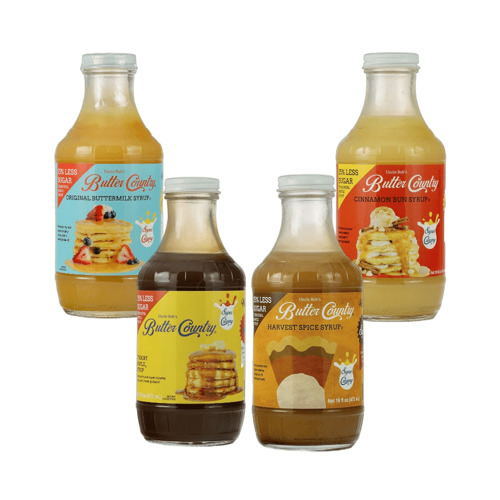 BUTTER COUNTRY Rich & Creamy Buttermilk Syrup | 4-flavor pack: Original ...