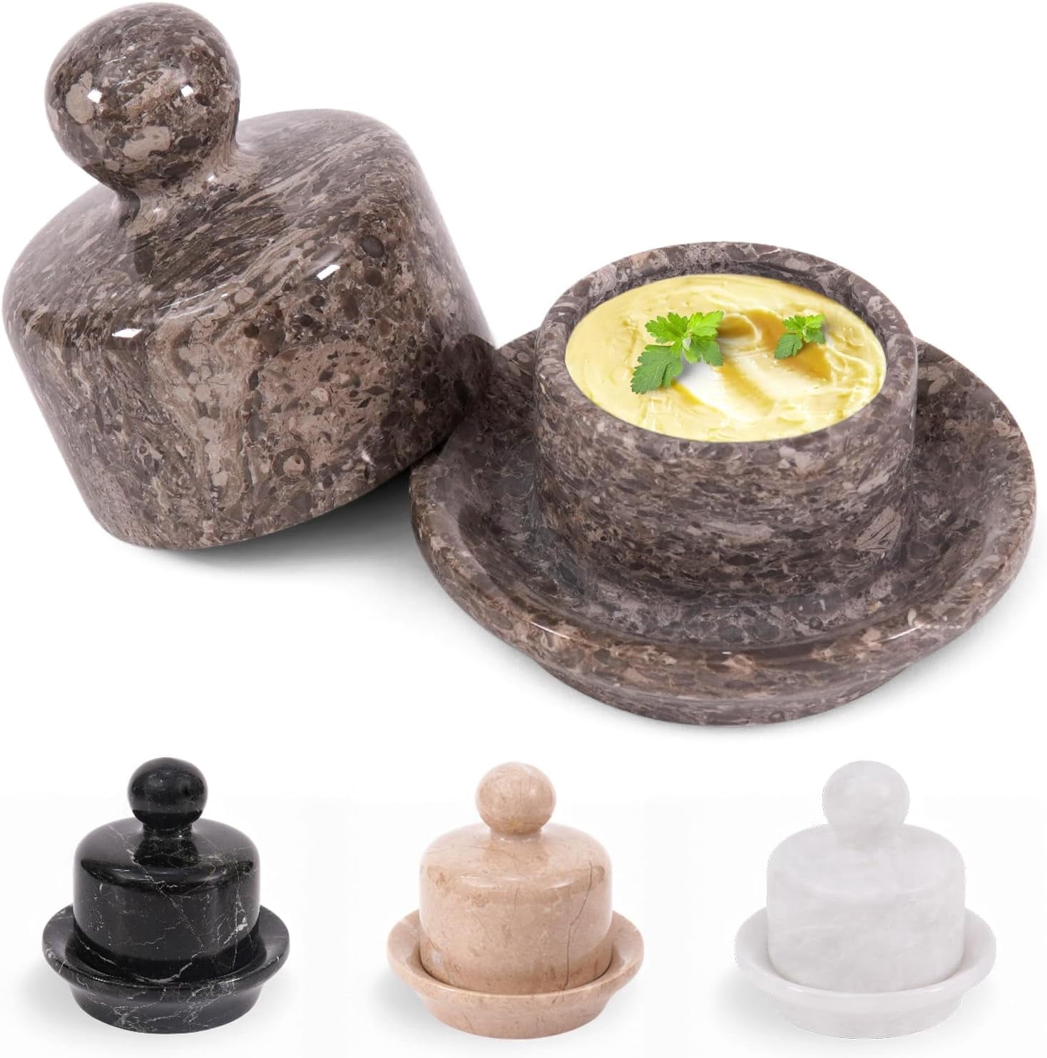 Radicaln Oceanic Marble Butter Dish with Lid 4" – Handmade Kitchen ...