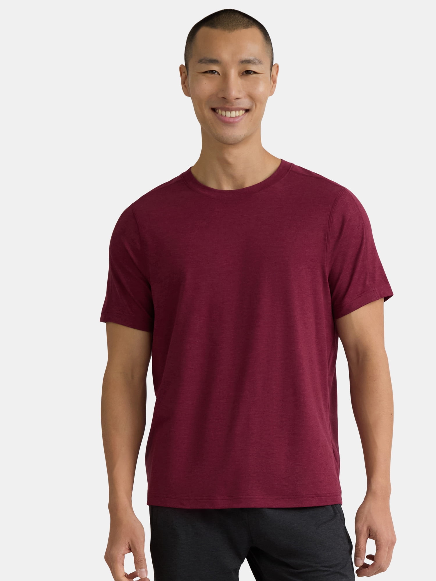 Athletic Works Men's and Big & Tall Men's ButterCore Tee Shirt, Sizes S ...