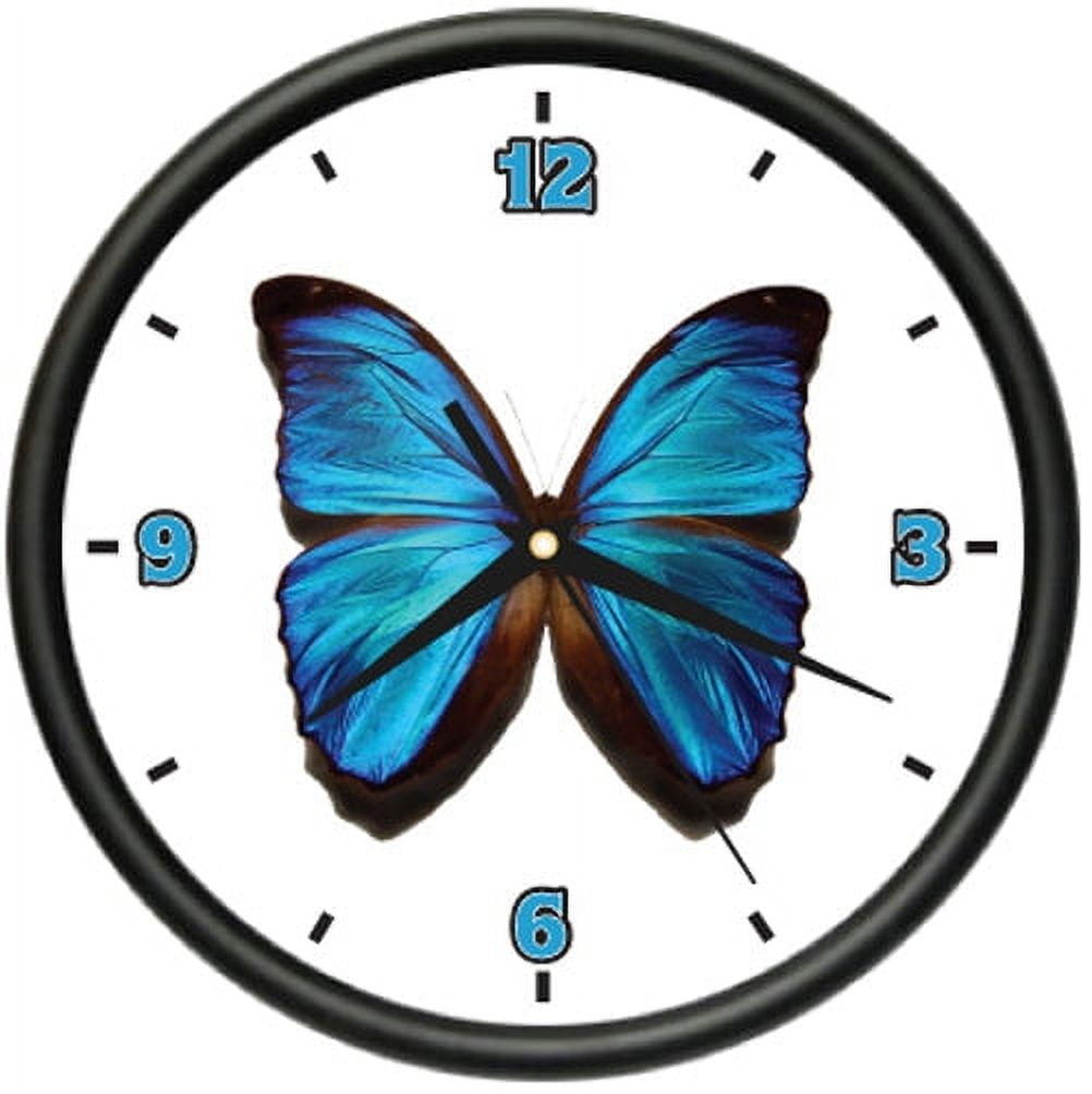 BUTTERFLY 2 Wall Clock butterflies home kitchen decor - Walmart.com