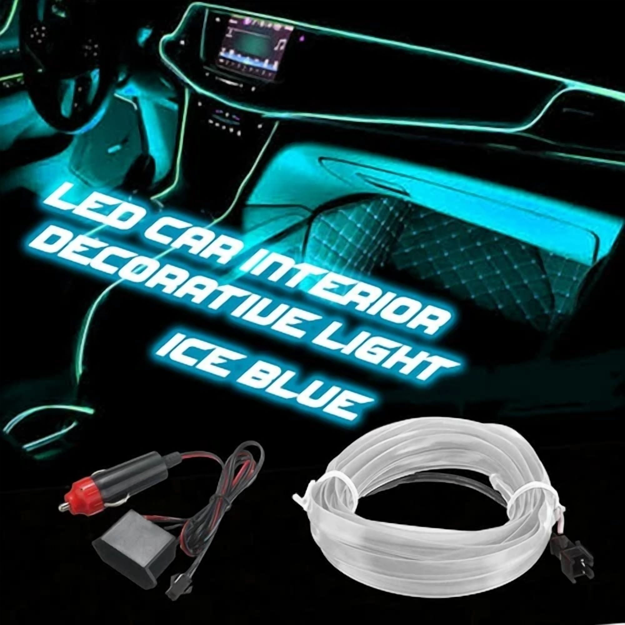 BUTTERFLY- [Ice Blue] Led Car Interior Decor Atmosphere Wire Strip ...