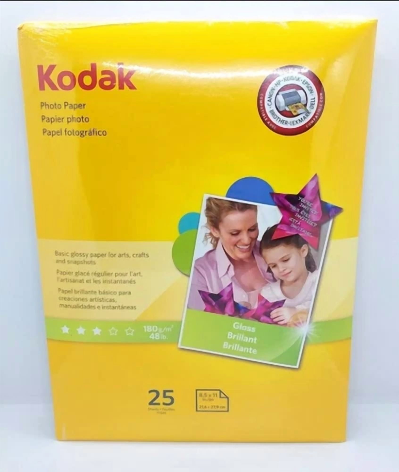 BUTTERFLY- Kodak Photo Paper, 44 Lbs., Glossy, 8-1/2 X 11, 25 Sheets ...