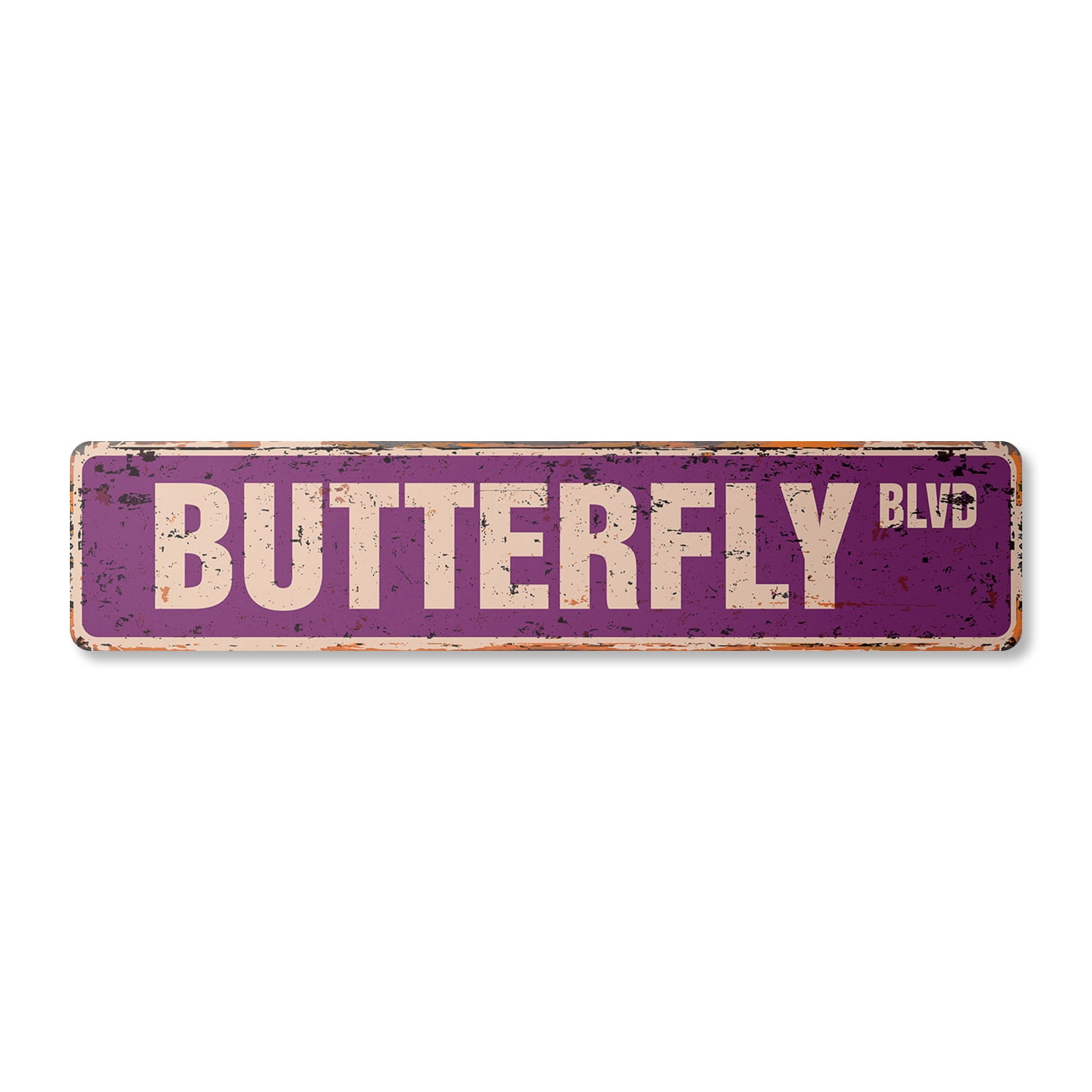BUTTERFLY Vintage Plastic Street Sign new xing gardener monarch net ...