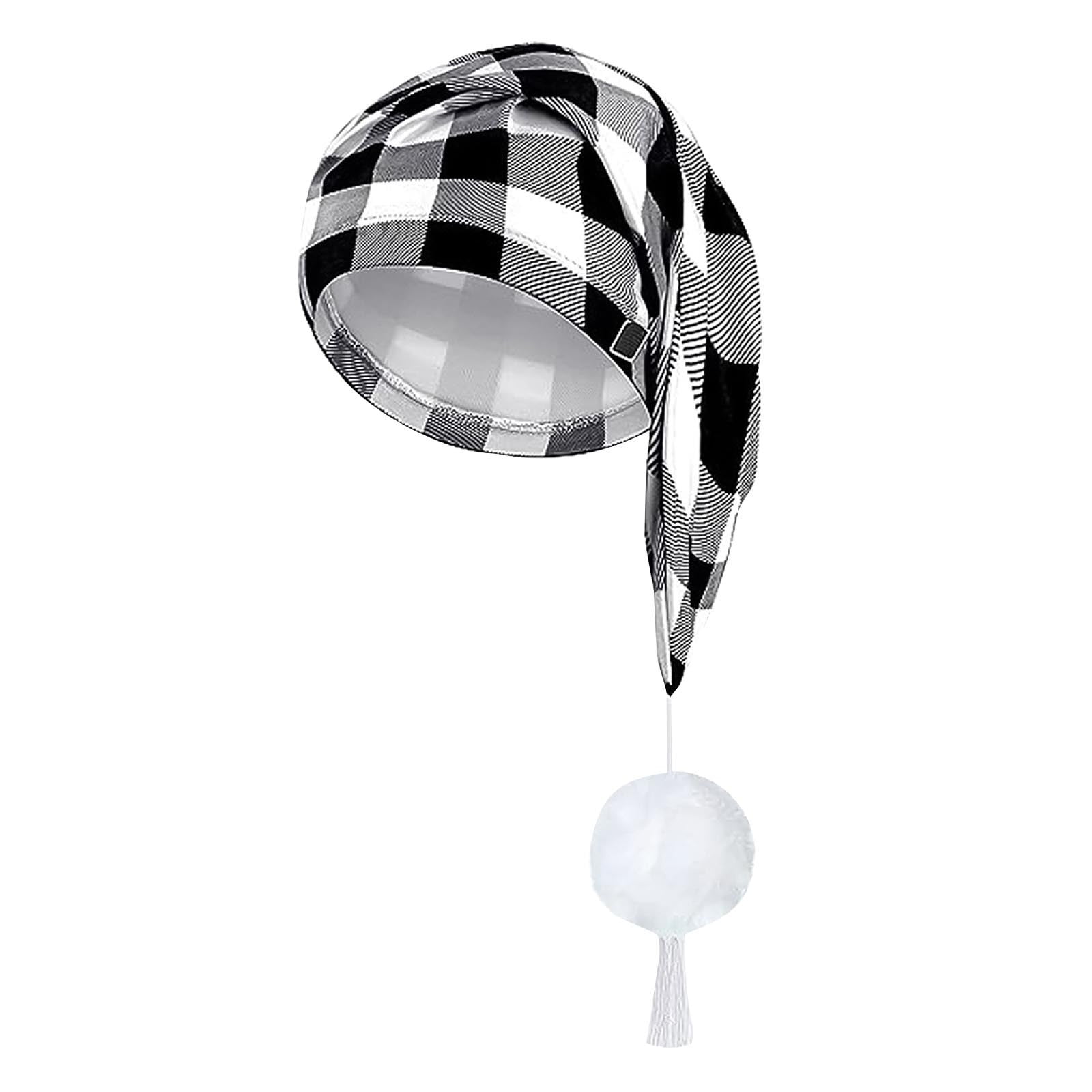 BUWTTED Christmas Hat Men Holiday Xmas Winter Warm Plaid Caps Comfy ...