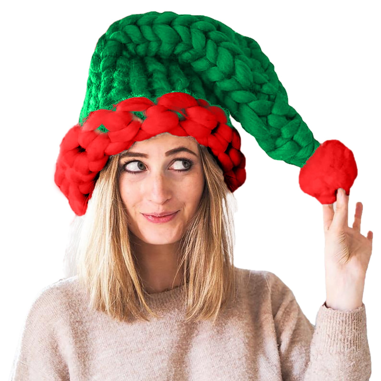 BUWTTED Christmas Hats Women Holiday Winter Warm Chunky Knit Caps Comfy ...