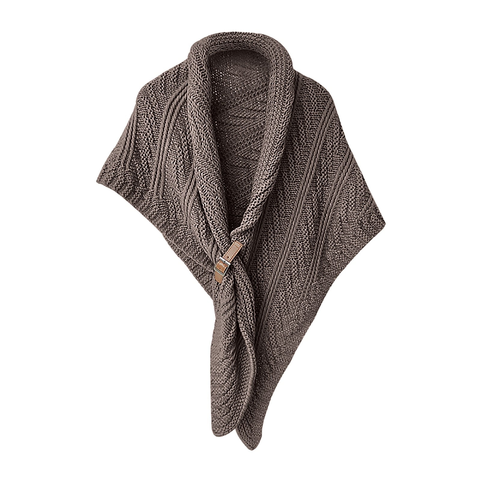 BUWTTED Scarf for Women Trendy Hollow Out Poncho Knitted Sweater Shawl ...