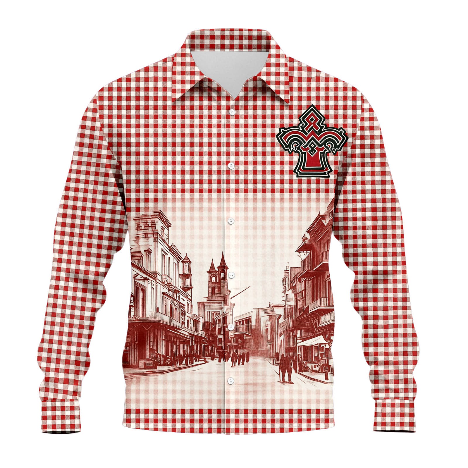 BUWTTER Mens Shirts Button Down Carnival Clown Print Long Sleeve Casual ...