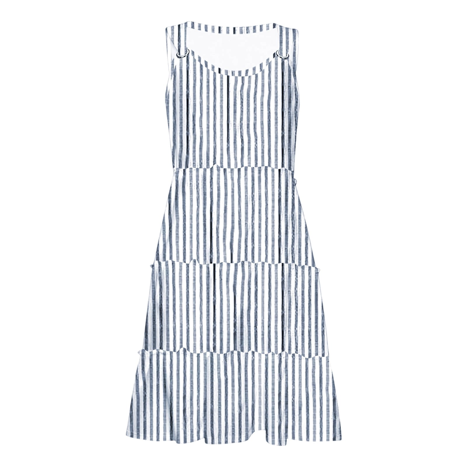 BUWTTER Sundresses for Women Casual Slip with Ruffle Hem Sleeveless V ...