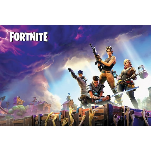 BUY ART FOR LESS Officially Licensed Fortnite Zombies 24 x 36 Inch Art ...