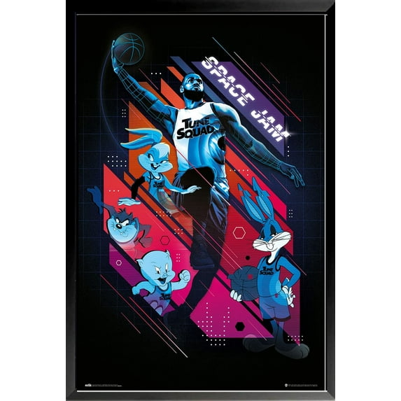BUY ART FOR LESS Officially Licensed Framed Space Jam LeBron James II ...