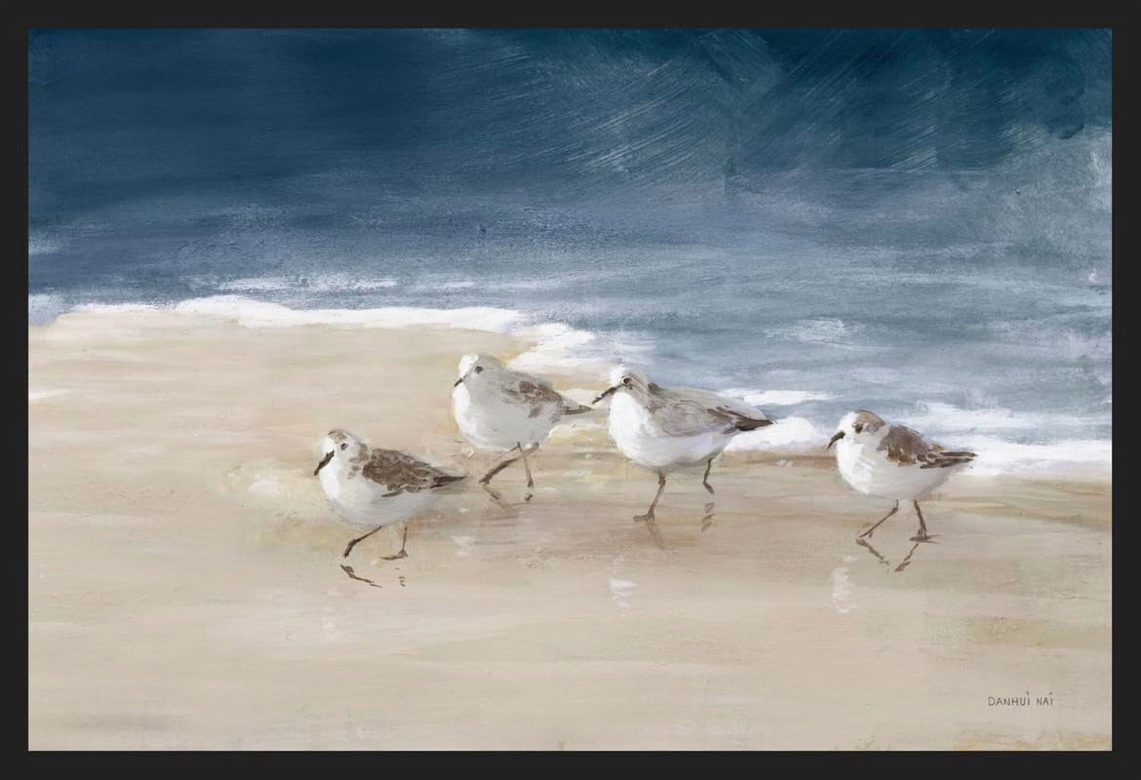 BUY ART FOR LESS Officially Licensed Shore Birds On Sand I 12 x 18 Inch ...