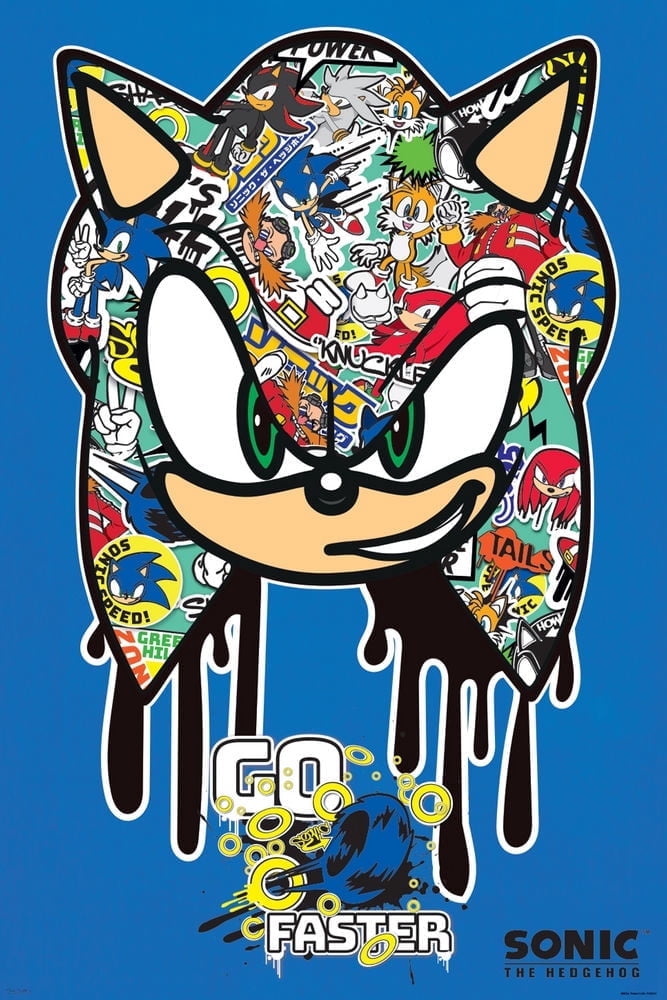 BUY ART FOR LESS Officially Licensed Sonic the Hedgehog - Go Faster Art ...