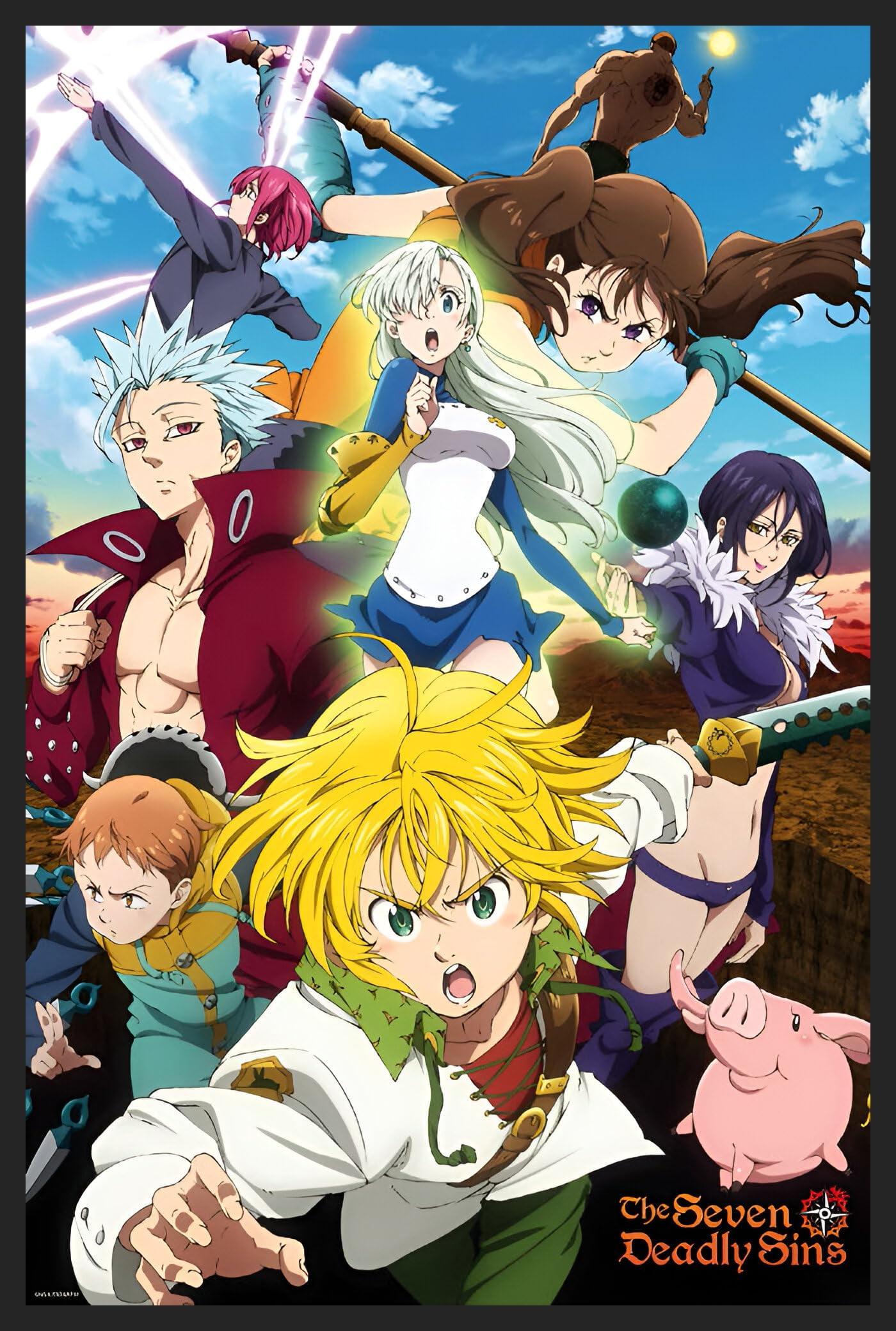 BUY ART FOR LESS Officially Licensed 7 Deadly Sins - Meliodas & Sins ...