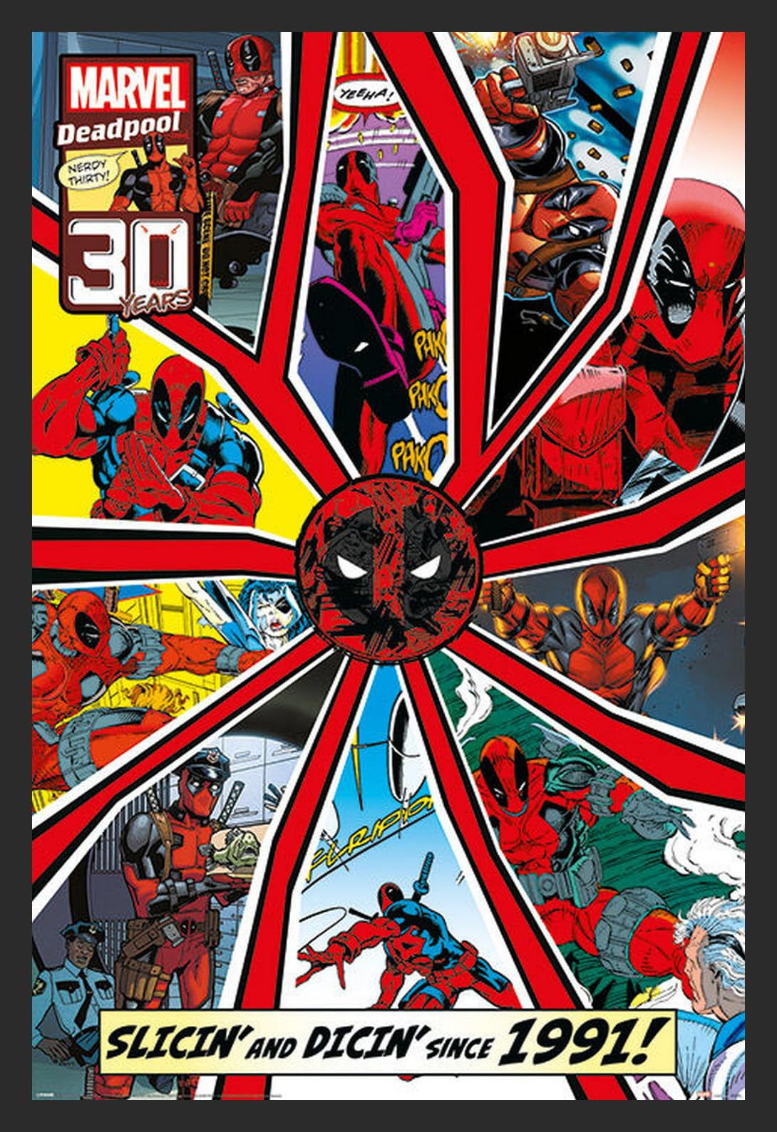 BUY ART FOR LESS Officially Licensed Deadpool - Shattered Framed Art ...