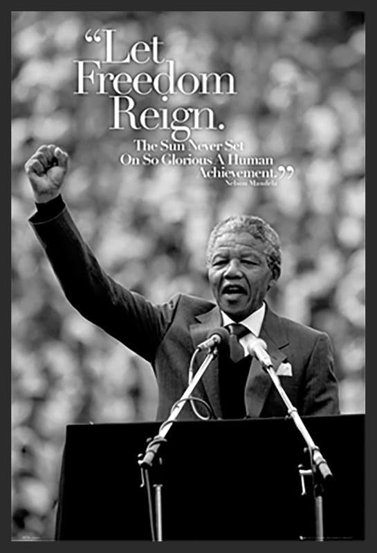 BUY ART FOR LESS Officially Licensed Let Freedom Reign. Nelson Mandela ...