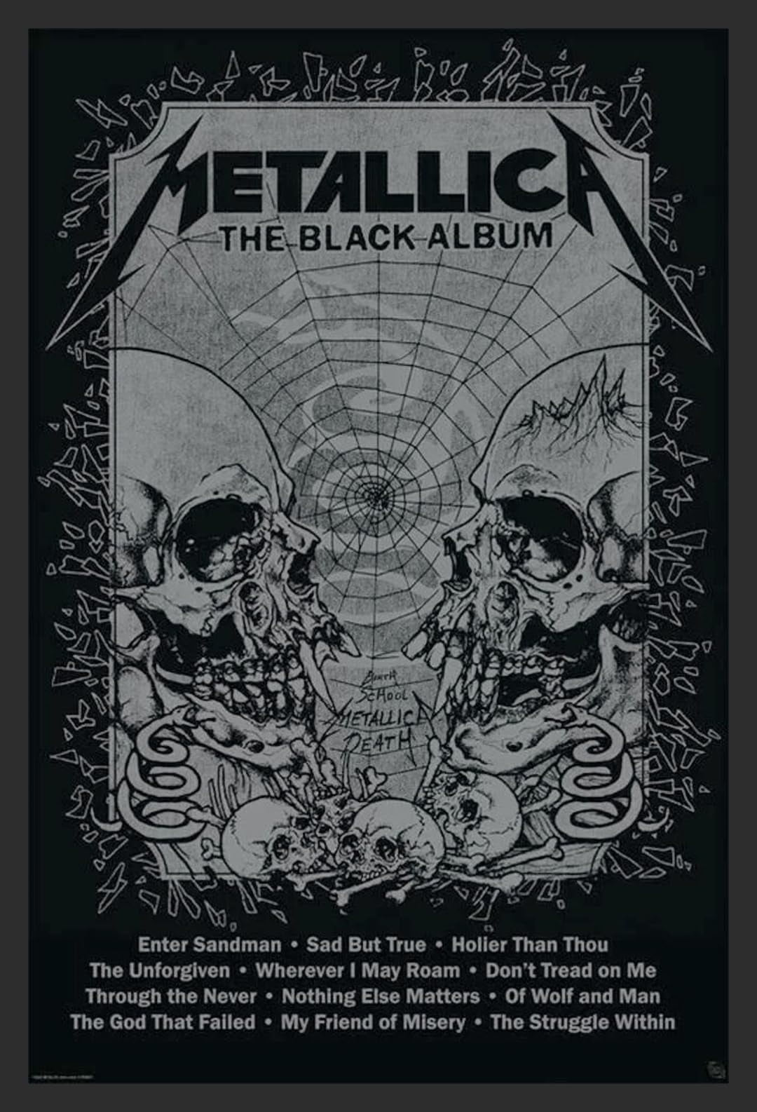 BUY ART FOR LESS Officially Licensed Metallica - Black Album Framed Art ...