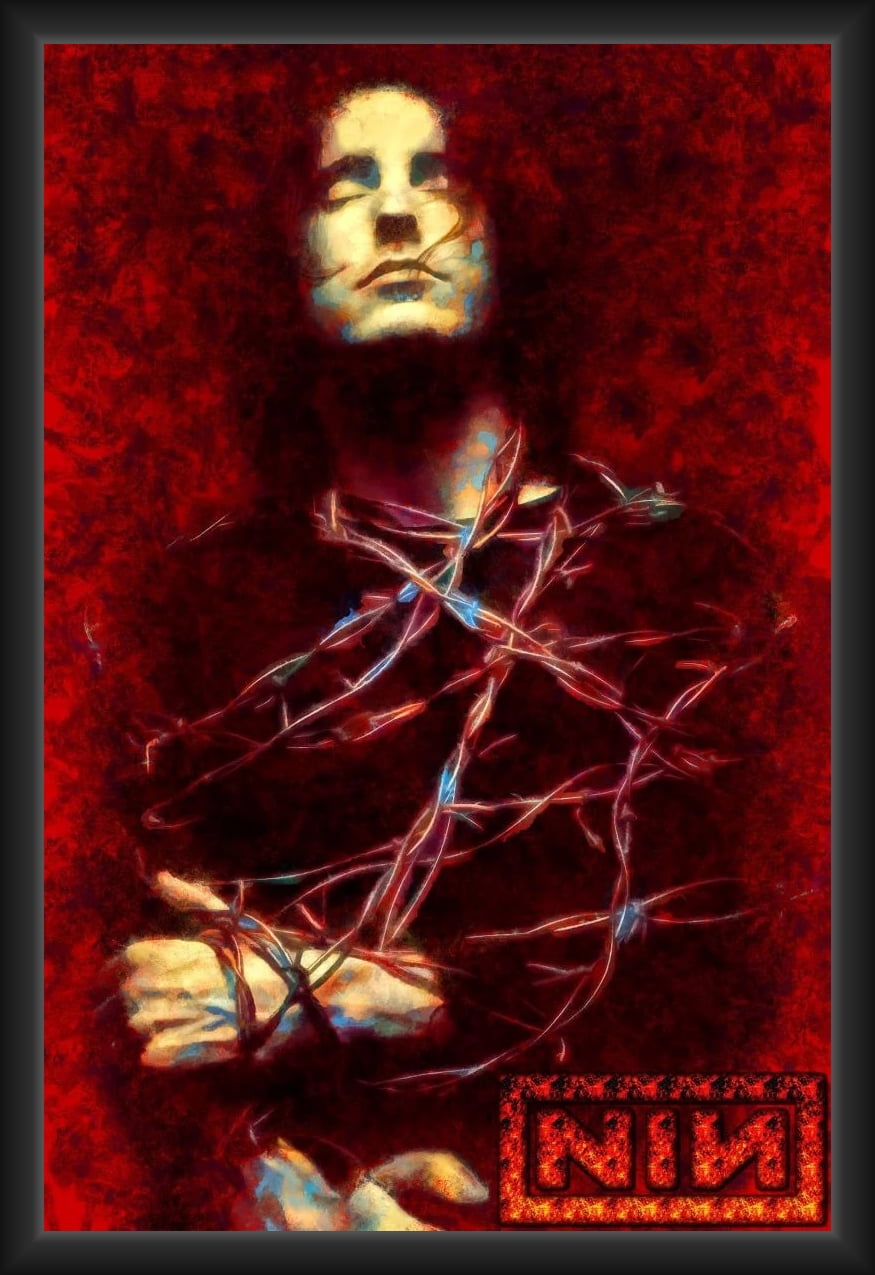 BUY ART FOR LESS Officially Licensed Nine Inch Nails - Barbed Wire ...