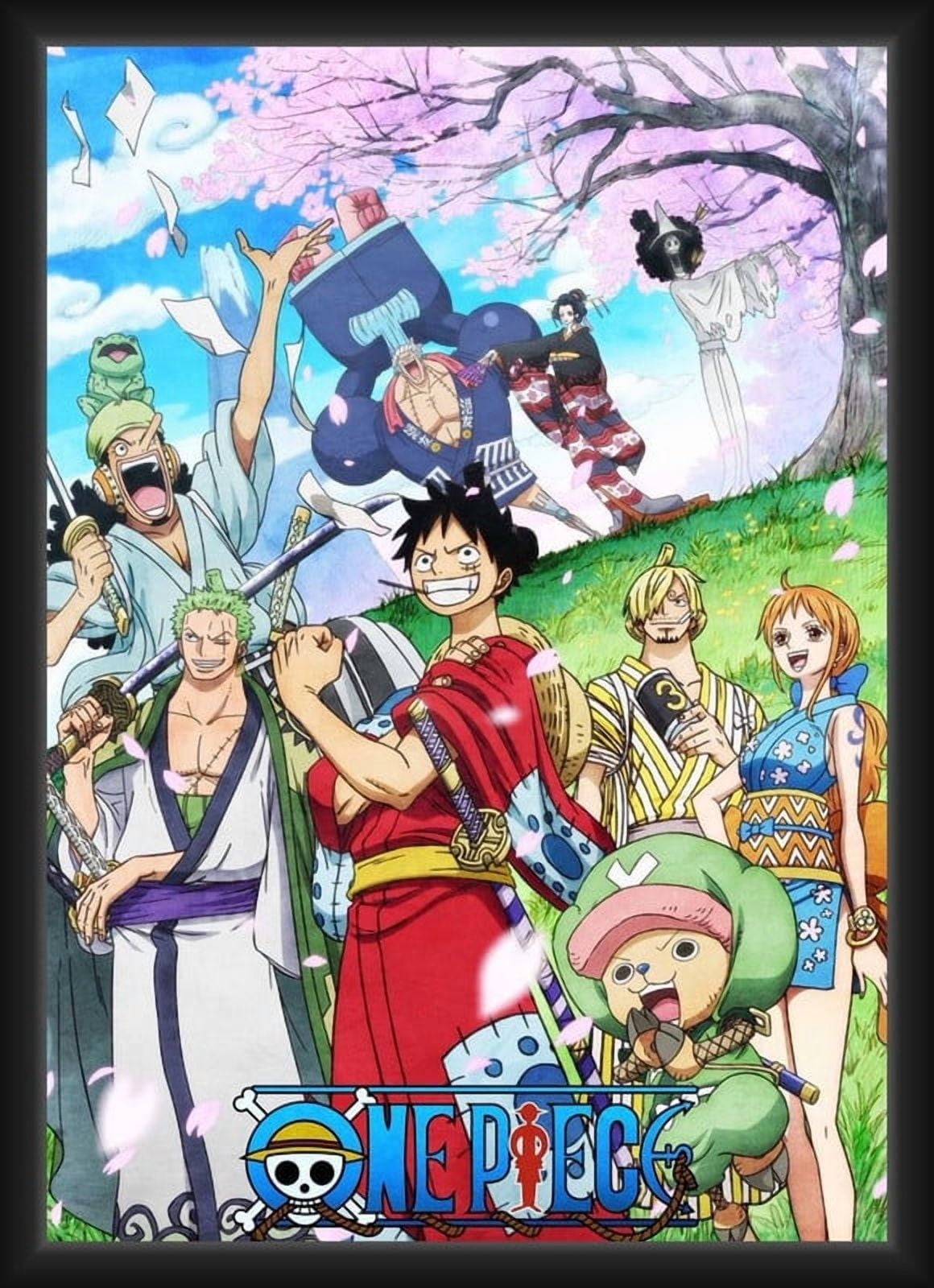 BUY ART FOR LESS Officially Licensed One Piece - Wano - Framed Art ...