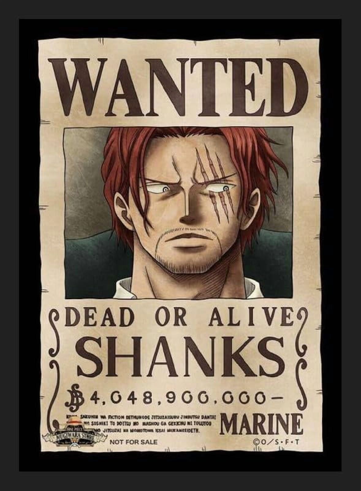 BUY ART FOR LESS Officially Licensed One Piece Wanted Shanks Framed Art ...