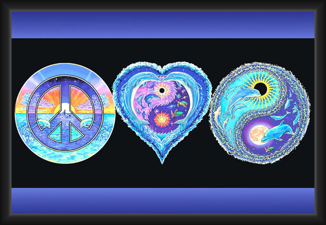 BUY ART FOR LESS Officially Licensed Peace Love & Happiness - Non Flock ...
