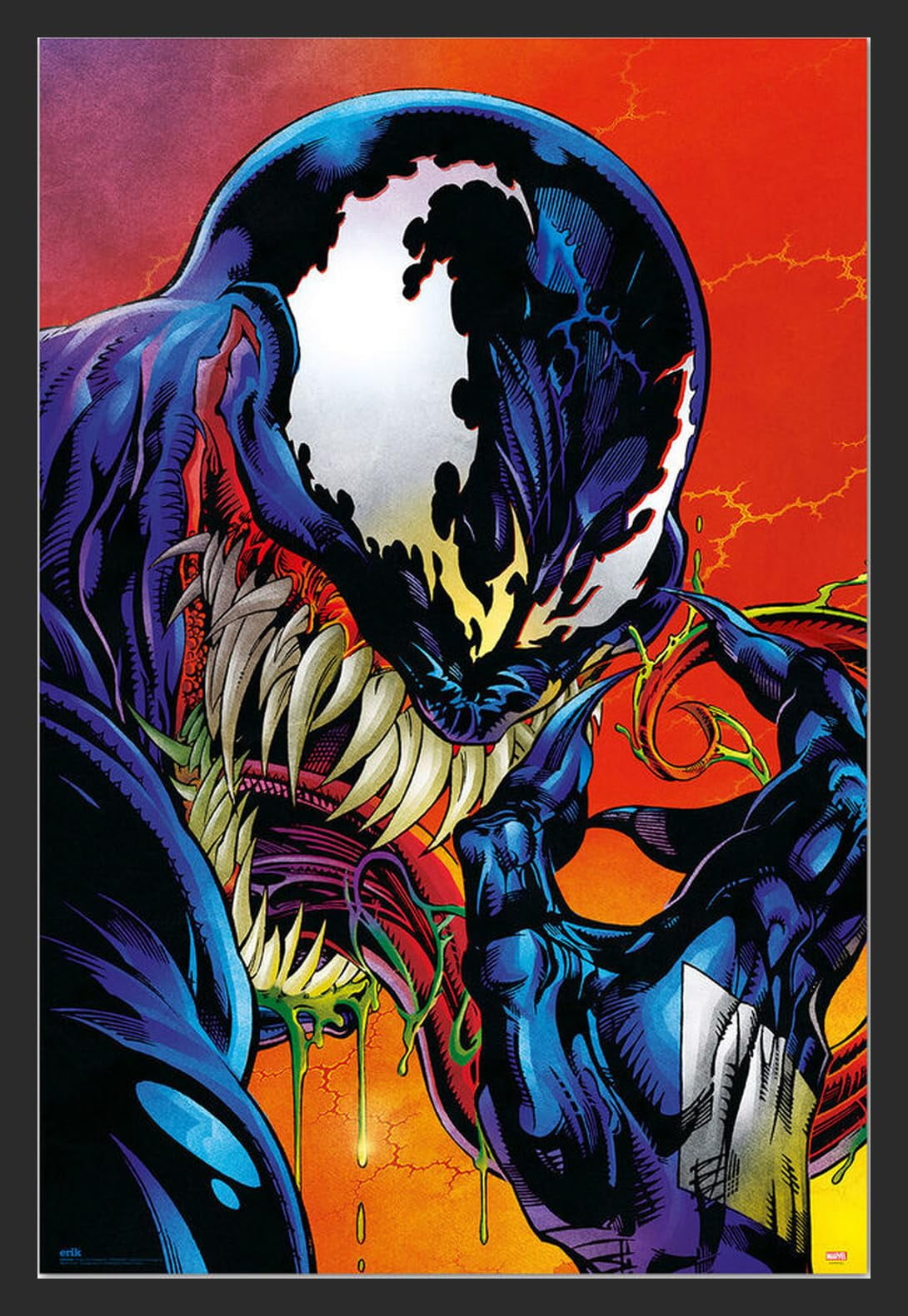 BUY ART FOR LESS Officially Licensed Venom - Comic (Color) Framed Art ...