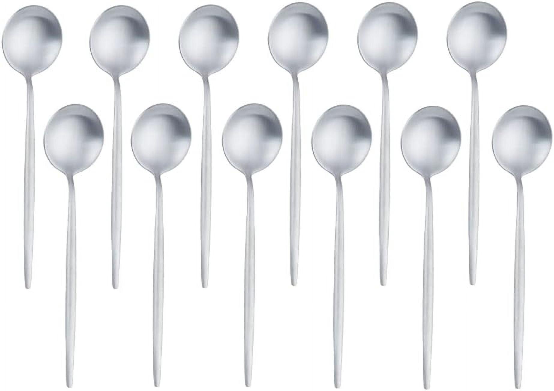 BUY&USE 12 PCS Modern Stainless Steel Espresso Coffee Spoons, 5 Inch ...