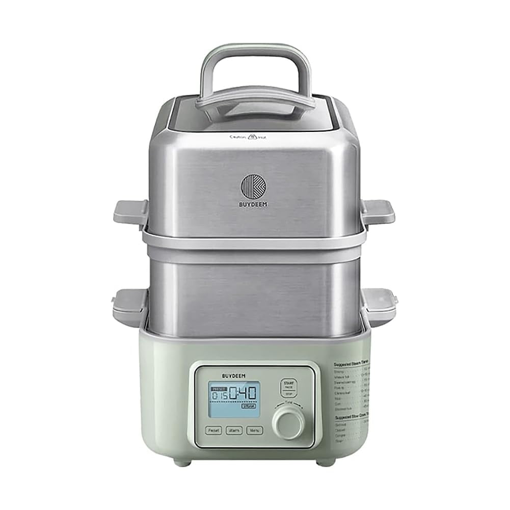 BUYDEEM G563-A501 10 qt 2-Tier Electric Food Steamer - Walmart.com