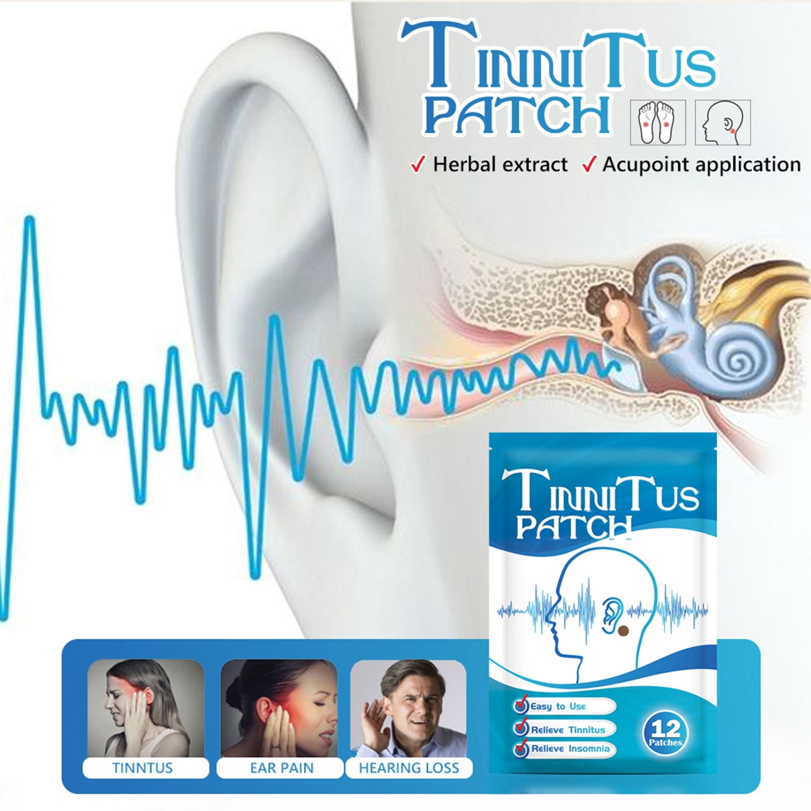 BUYHO 12pcs Tinnitus Relief Supplement Tinnitus Relief for Ringing Ears ...