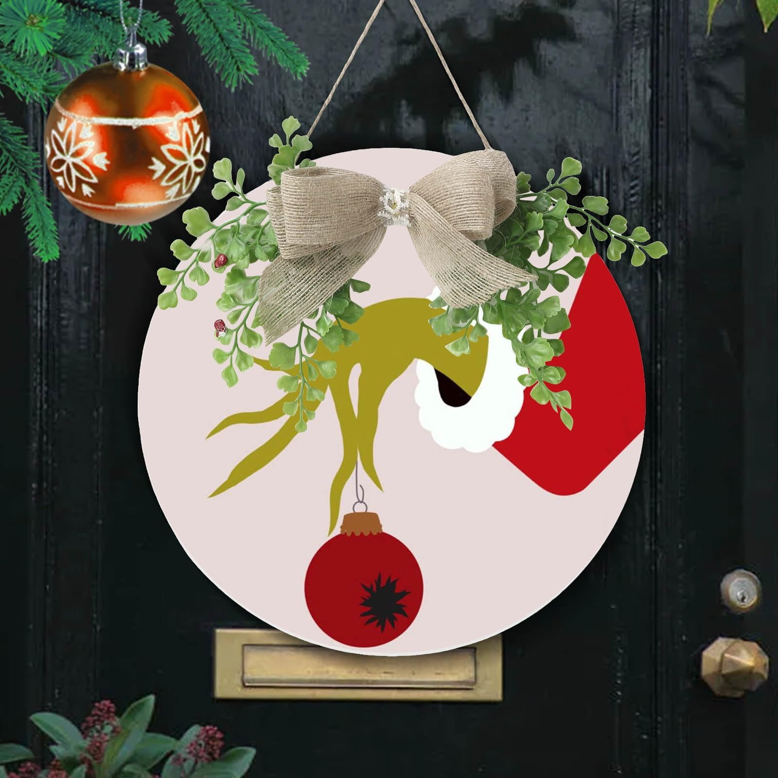BUYHO Christmas Grinch Door Decorations,Grinch Christmas Decorations ...