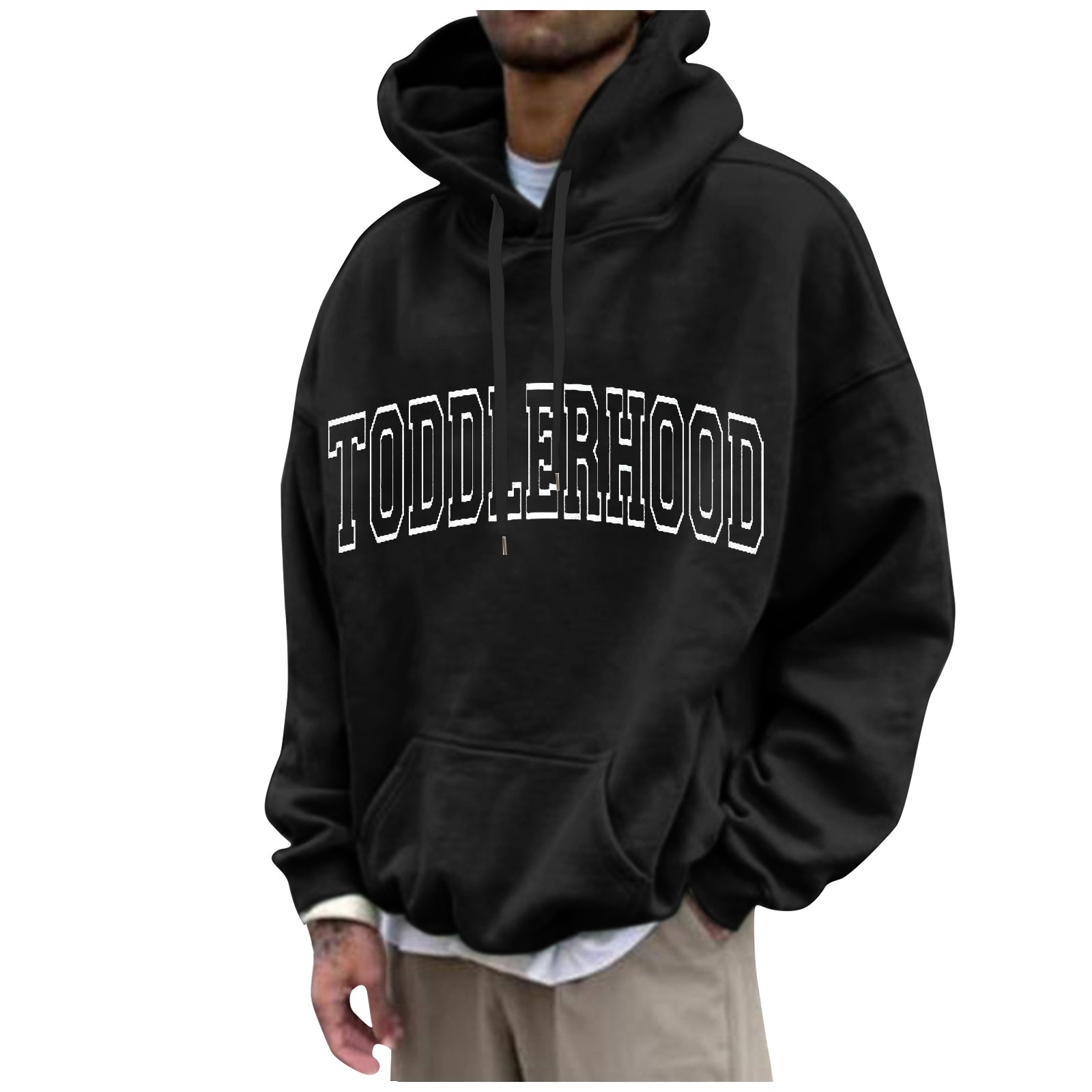 BUYHO Comfort Colors Hoodie Letter Print Graphic Hoodies Men's Casual ...