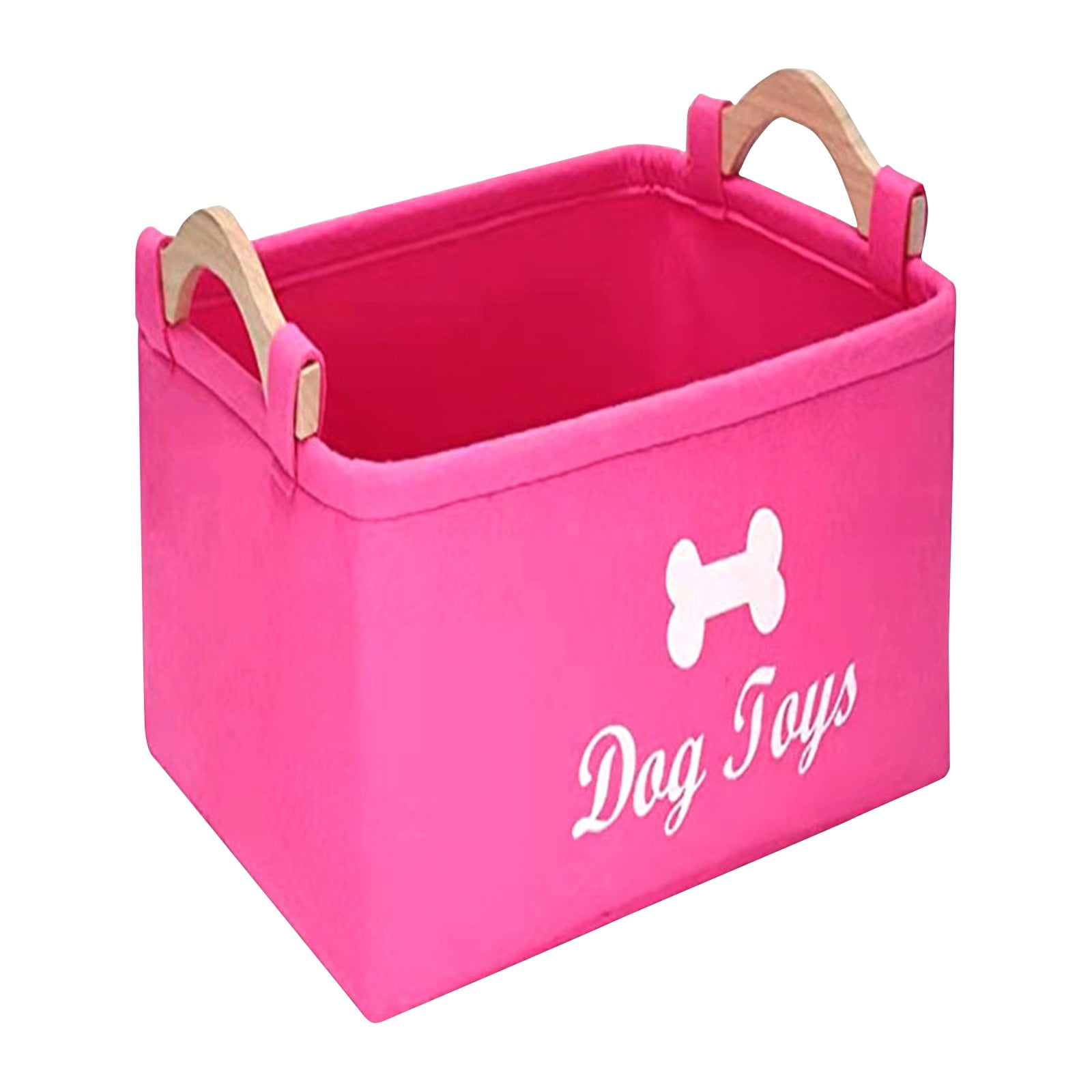 BUYHO Dog Toys Storage Bins - with Wooden Handle, Collapsible Pet ...