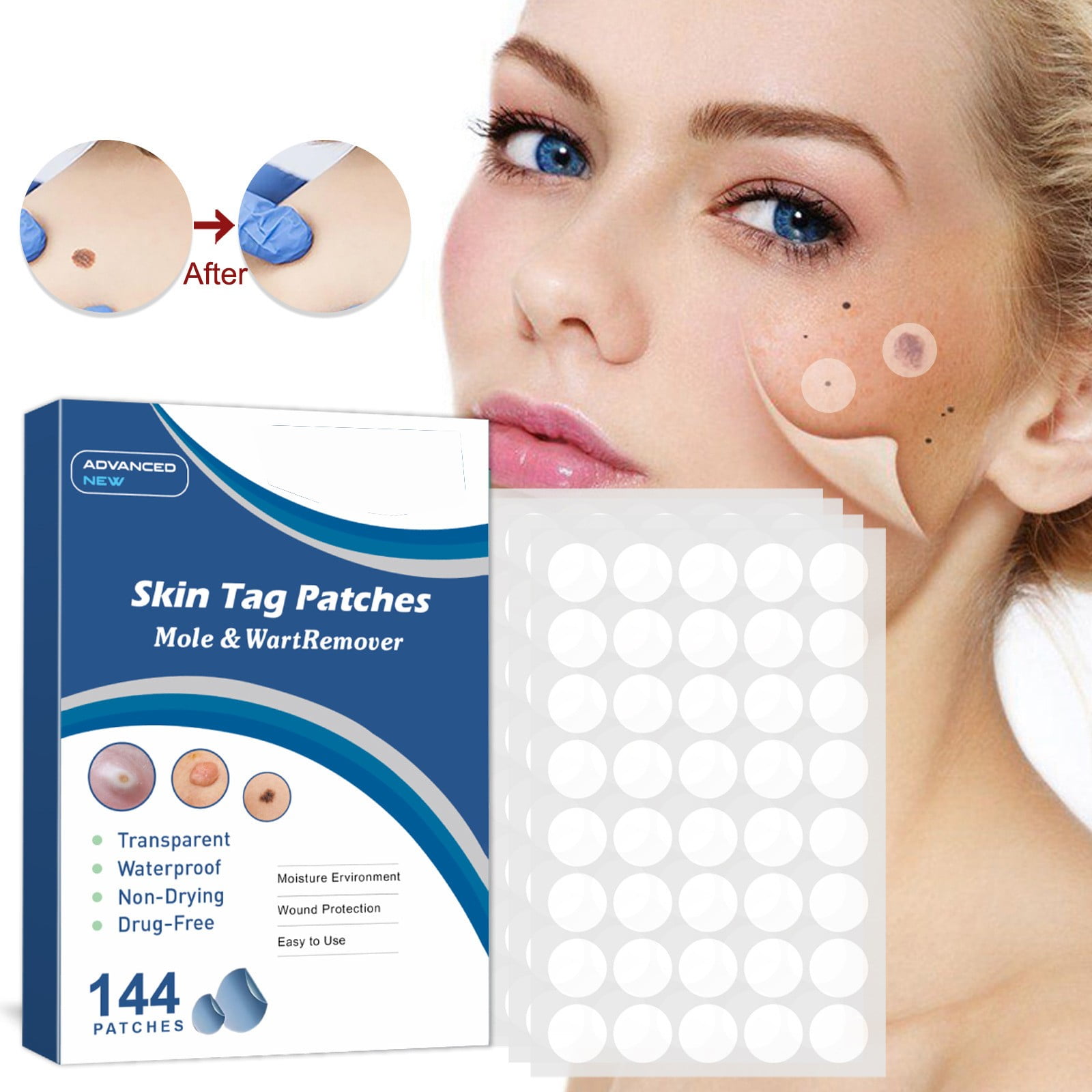 BUYHO Hydrocolloid Acne Patches, Cute Round Shape Zit Covers, Spot ...