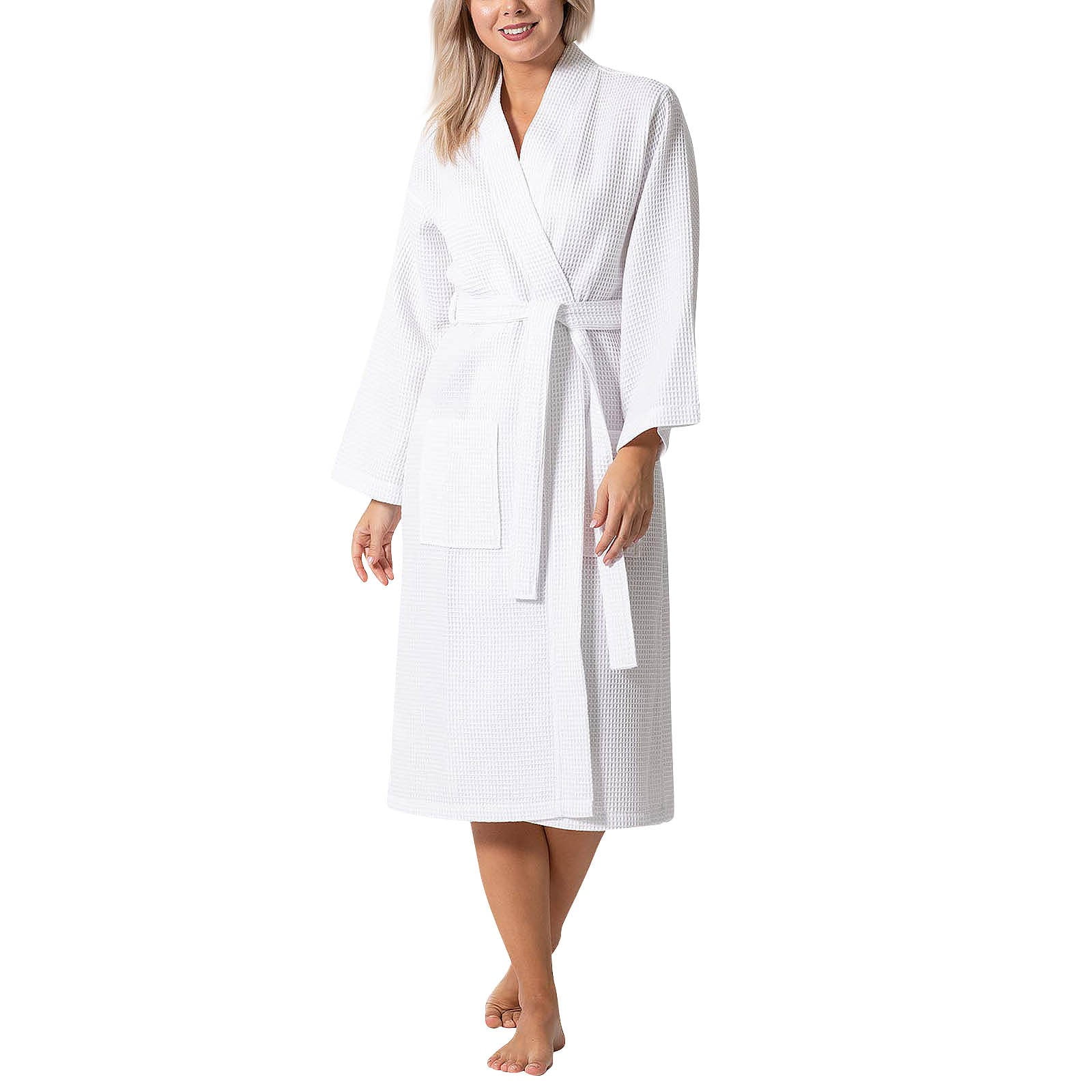 BUYHO Women's Winter Lengthened Thick Bathrobe Soft Bathrobe Bathrobe ...