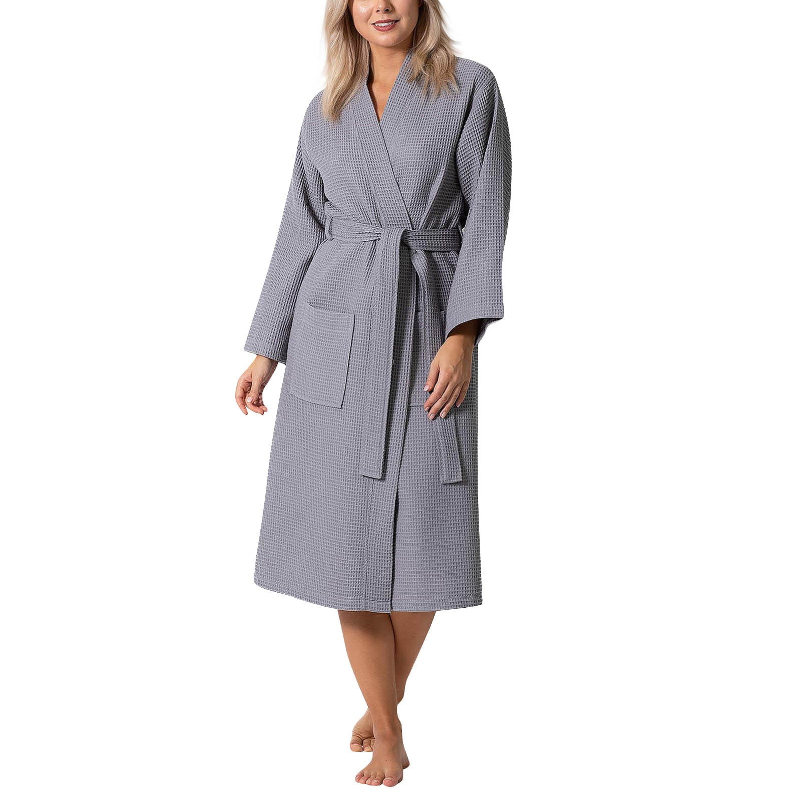 BUYHO Women's Winter Lengthened Thick Bathrobe Soft Bathrobe Bathrobe ...