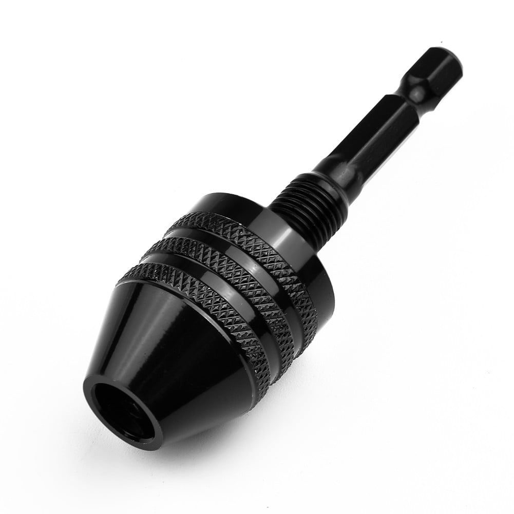 BUYISI 0.3-8mm Mini Keyless Drill Chuck 1/4 Inch Hex Shank Driver Quick ...