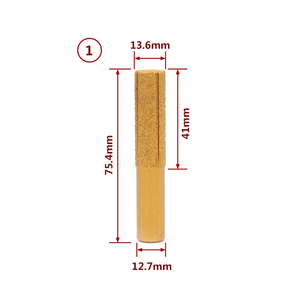 BUYISI 1/2 Inch Shank Vacuum Brazed Diamond Router Bits For Granite ...