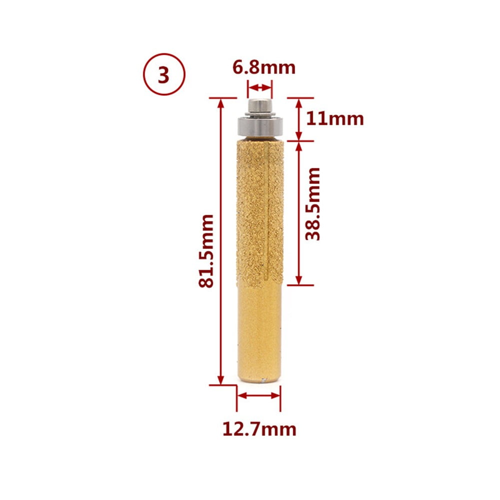 BUYISI 1/2 Inch Shank Vacuum Brazed Diamond Router Bits For Granite ...