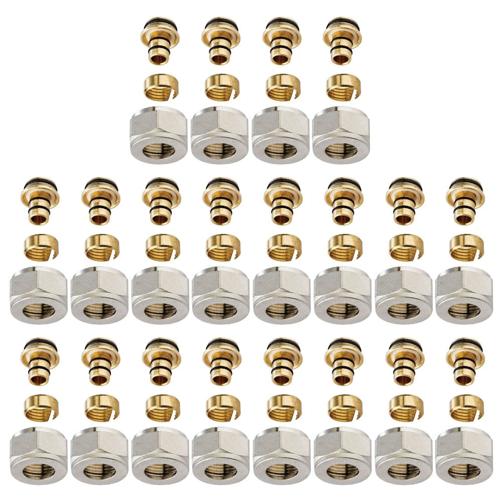 BUYISI 1-20 set Underfloor Heating Manifolds Connectors Fitting 16mm ...