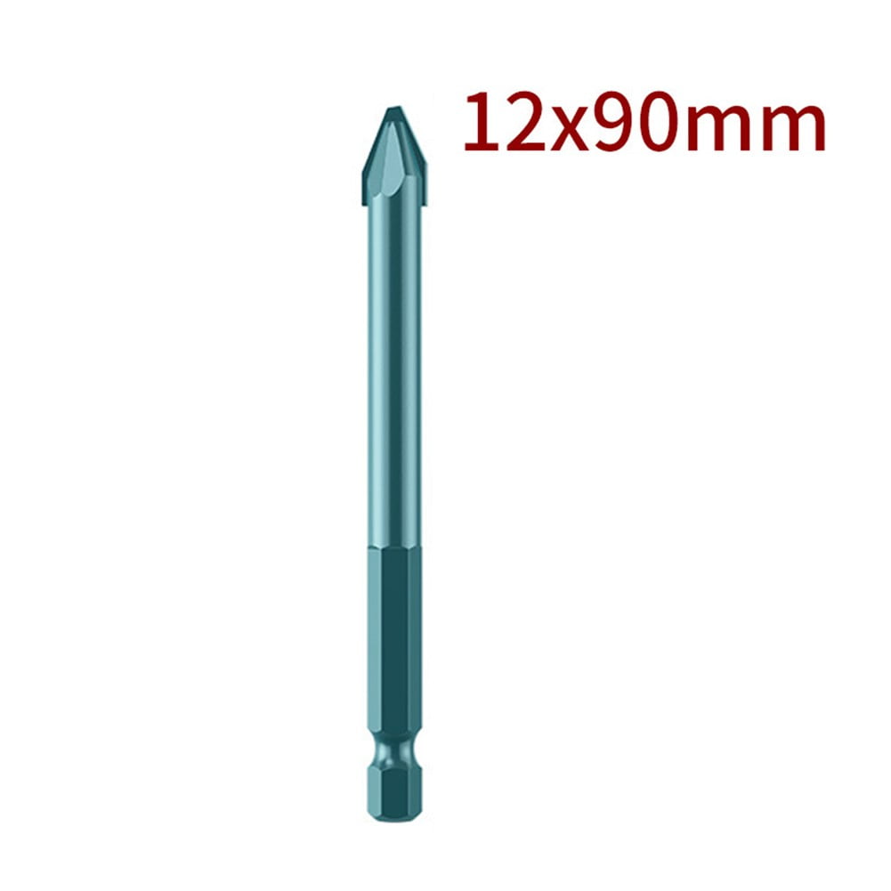 BUYISI 1/4pcs Cross Hex Drill Bit Set For Glass Ceramic Concrete ...