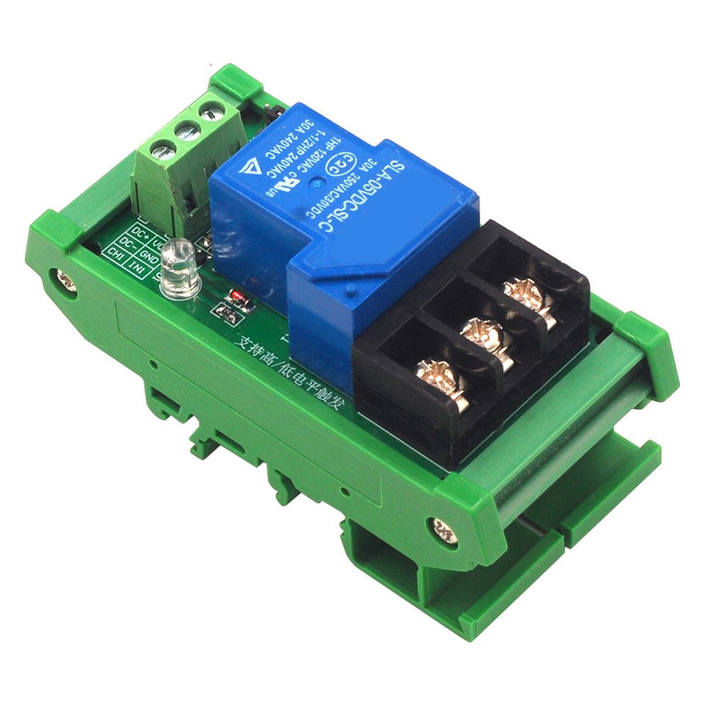 BUYISI 1 Channel 30A with Optocoupler Isolation High and Low Level Trigger Relay Module 5V ...
